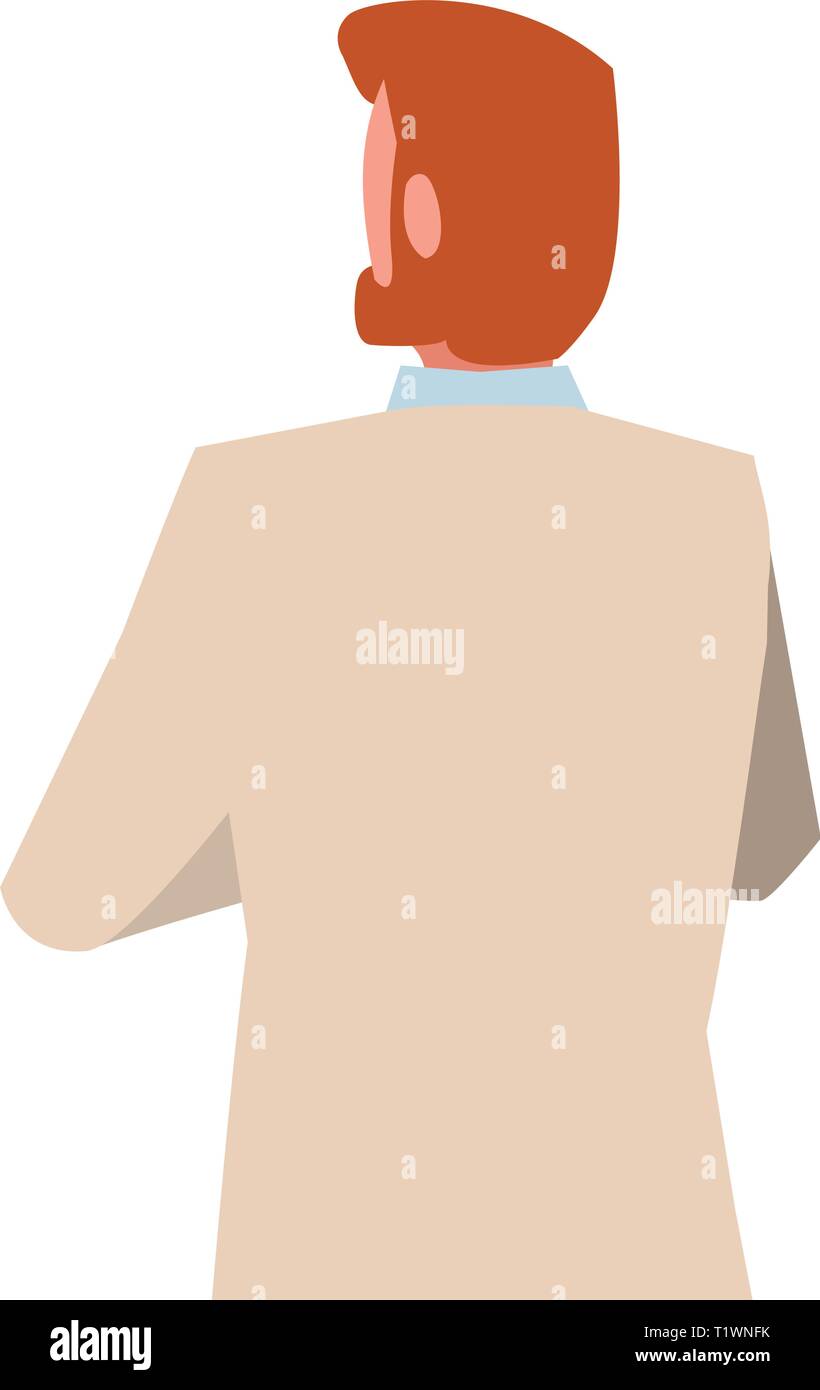 elegant businessman back avatar character vector illustration design ...