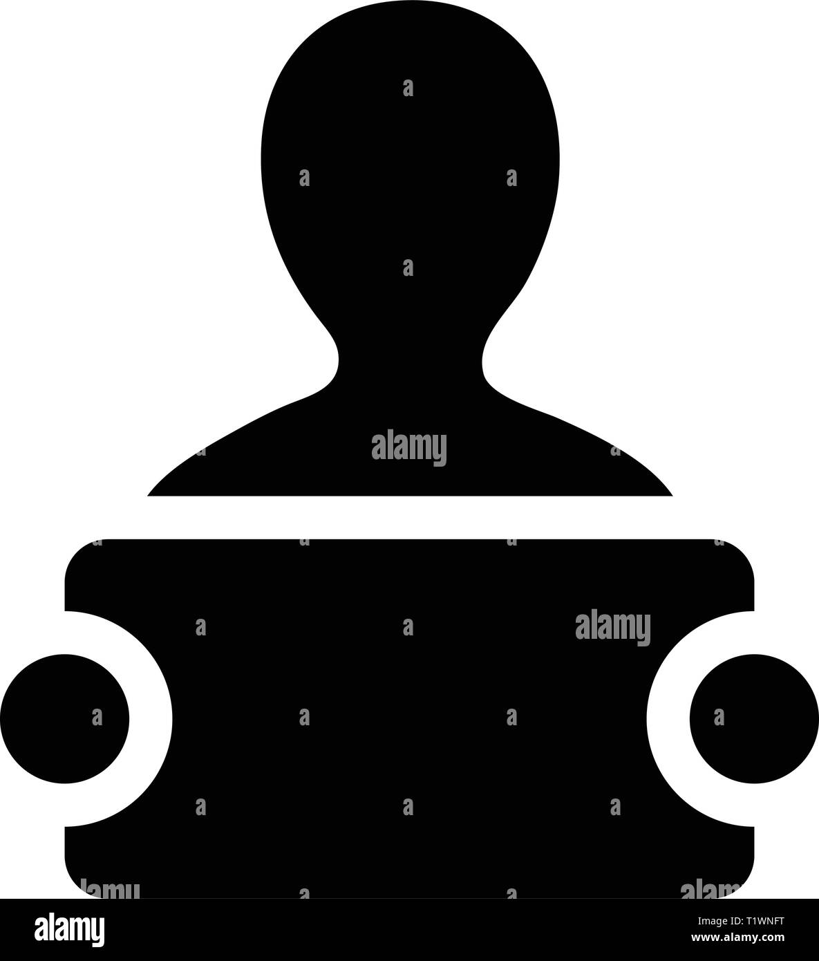 Announcement icon vector male person profile avatar symbol with ...