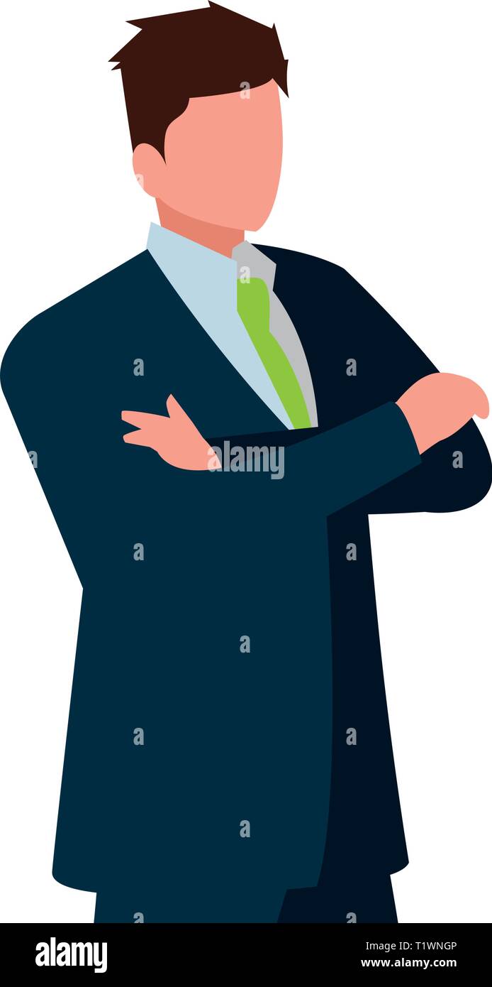elegant businessman avatar character vector illustration design Stock ...