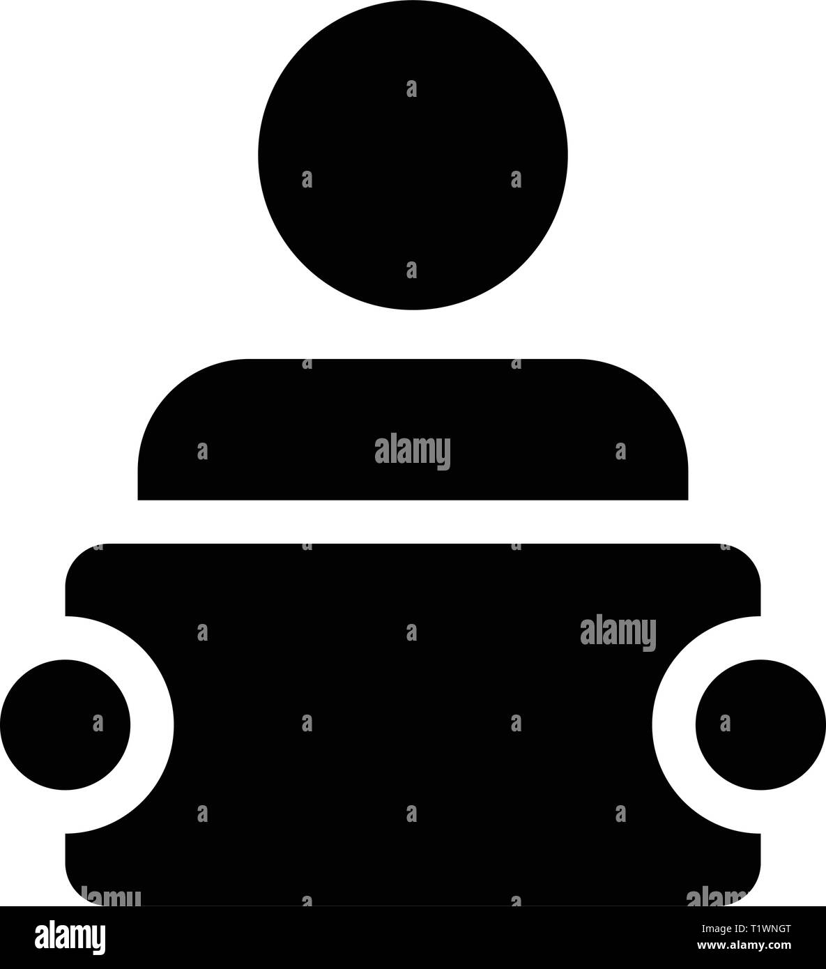 Media icon vector male person profile avatar symbol with signboard for ...