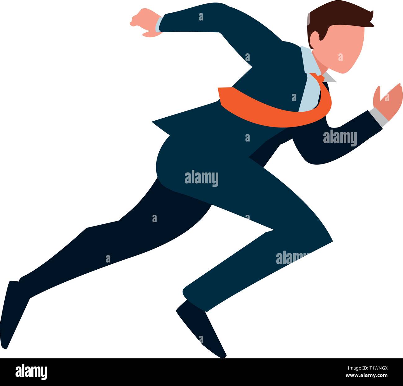 elegant businessman running avatar character vector illustration design ...