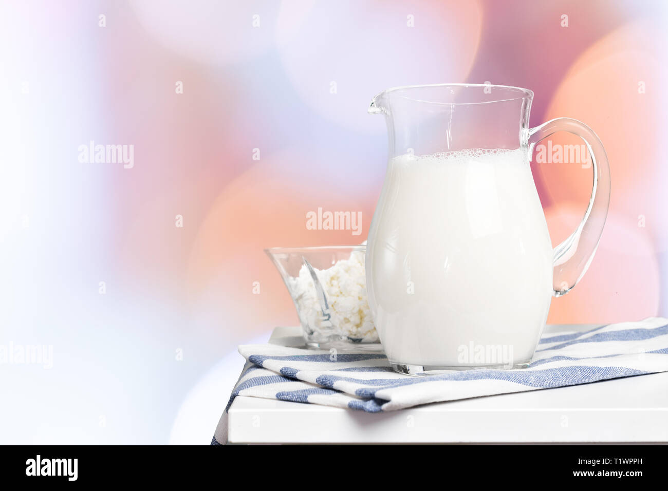 Pitcher with some milk Stock Photo - Alamy