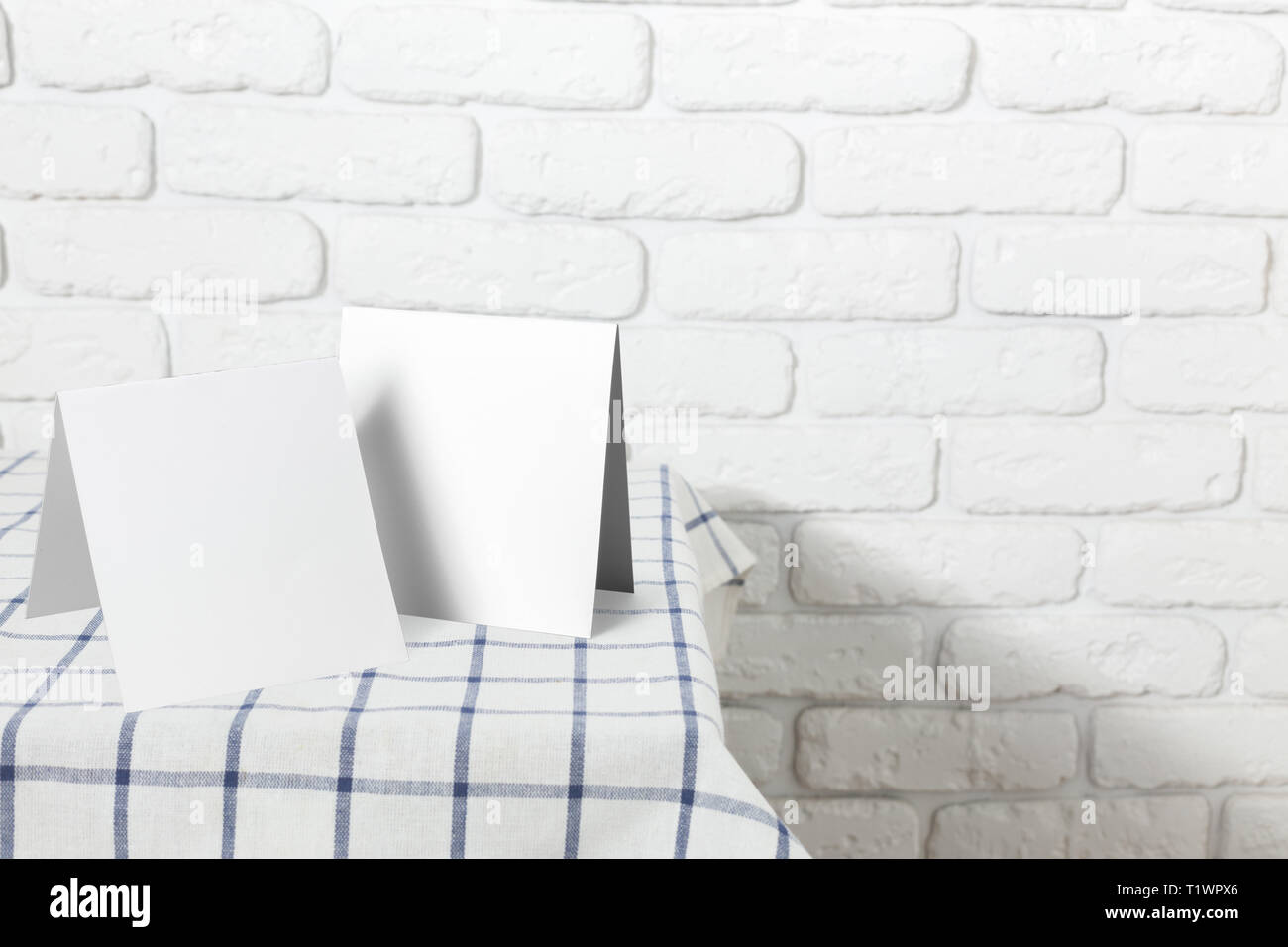 Realistic empty paper fold hi-res stock photography and images - Alamy