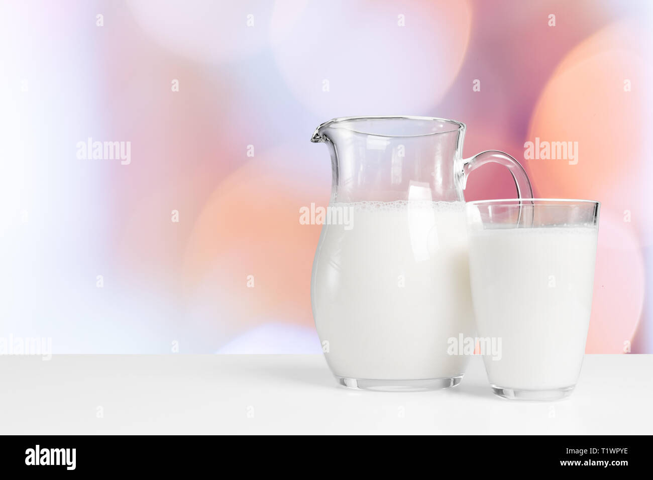 Pitcher with some milk Stock Photo - Alamy