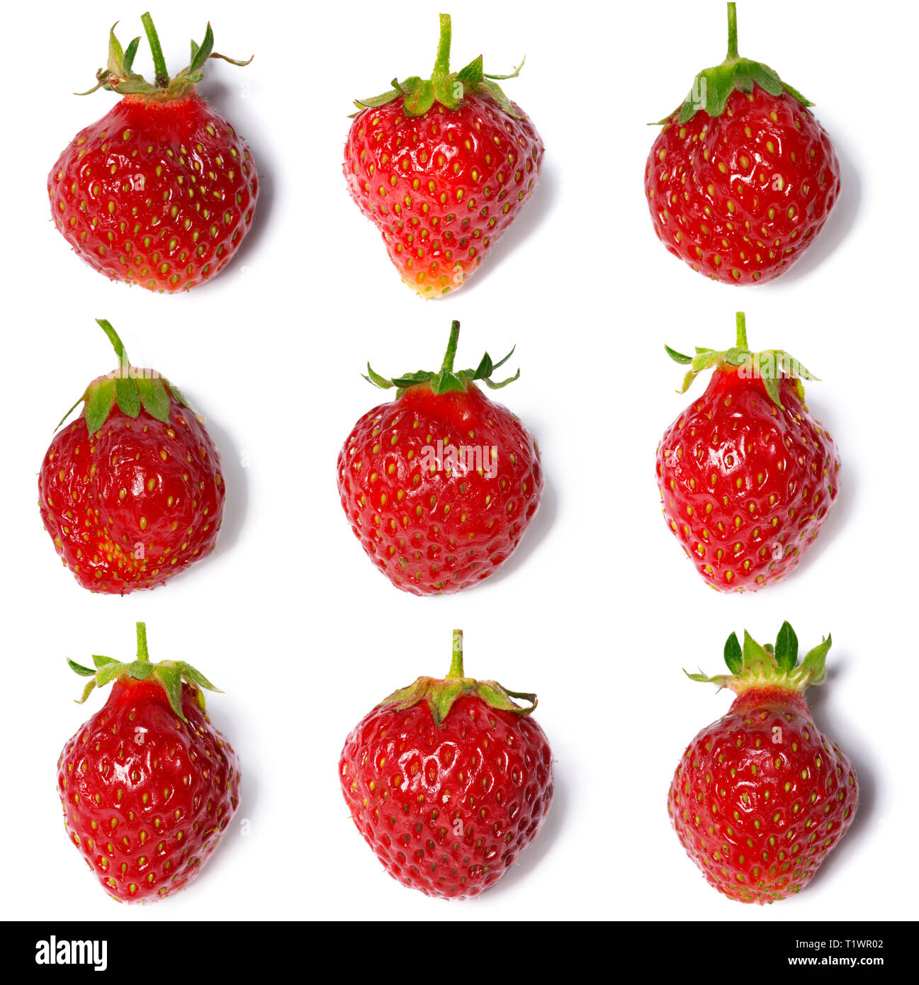 Strawberry isolated on white background. close up Stock Photo - Alamy