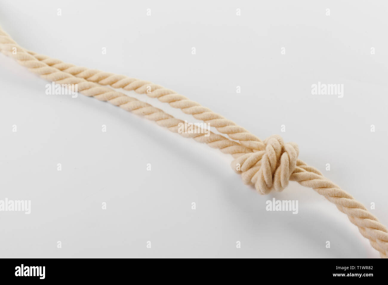 Beige cotton rope Stock Photo - Alamy
