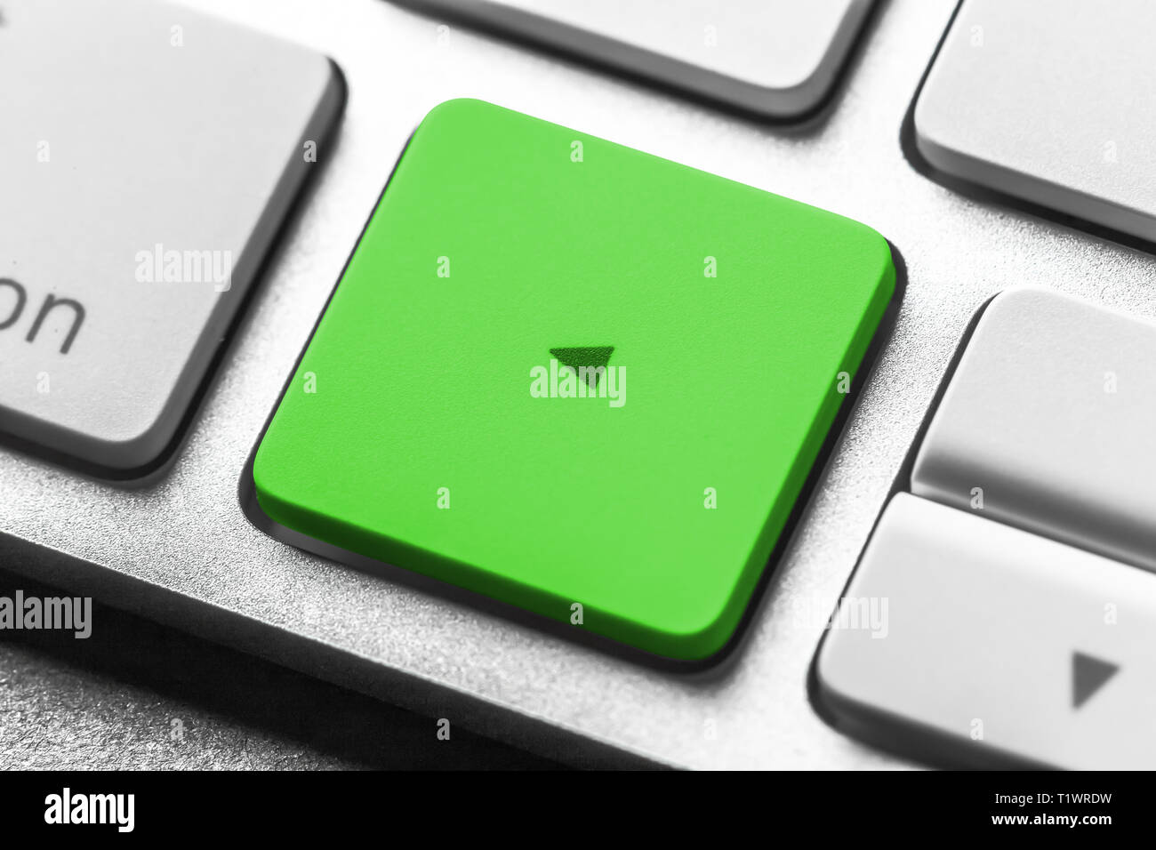 Keyboard button with the inscription Stock Photo - Alamy