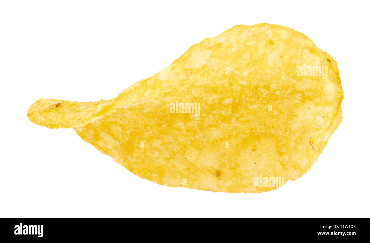 One potato chips isolated on a white background Stock Photo - Alamy