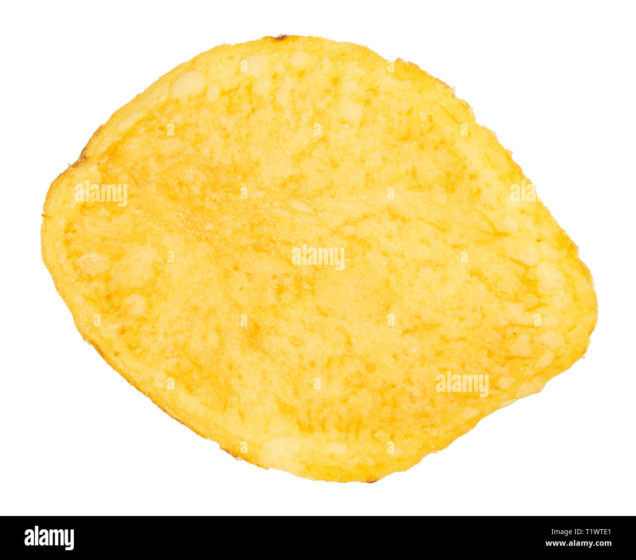 One potato chips isolated on a white background Stock Photo - Alamy