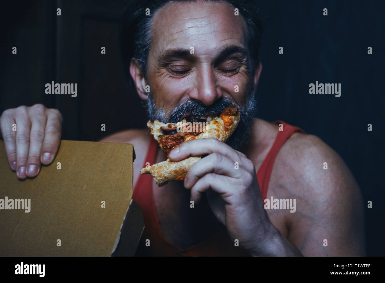 Very hungry white man hi-res stock photography and images - Alamy
