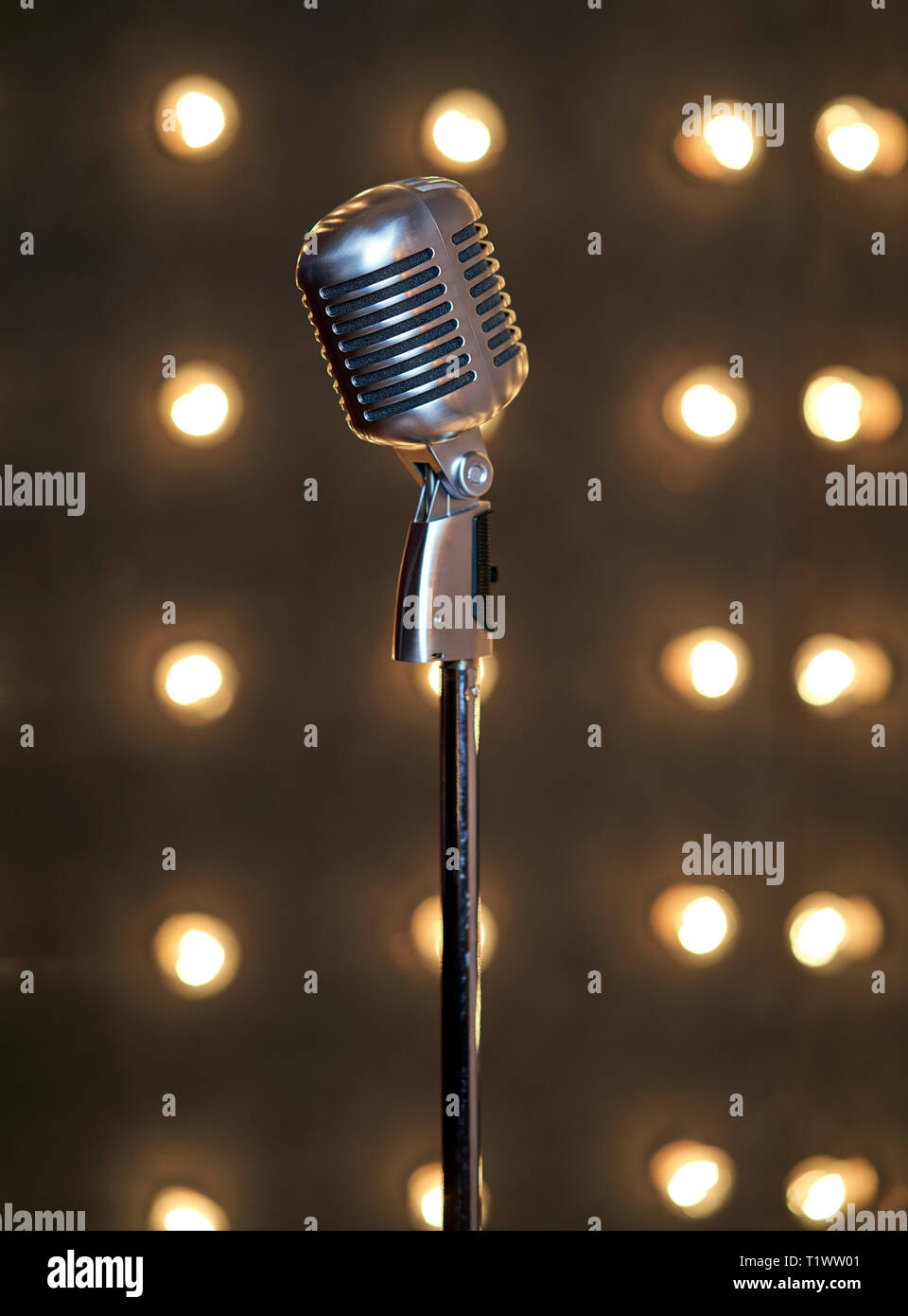 steel retro microphone Stock Photo - Alamy