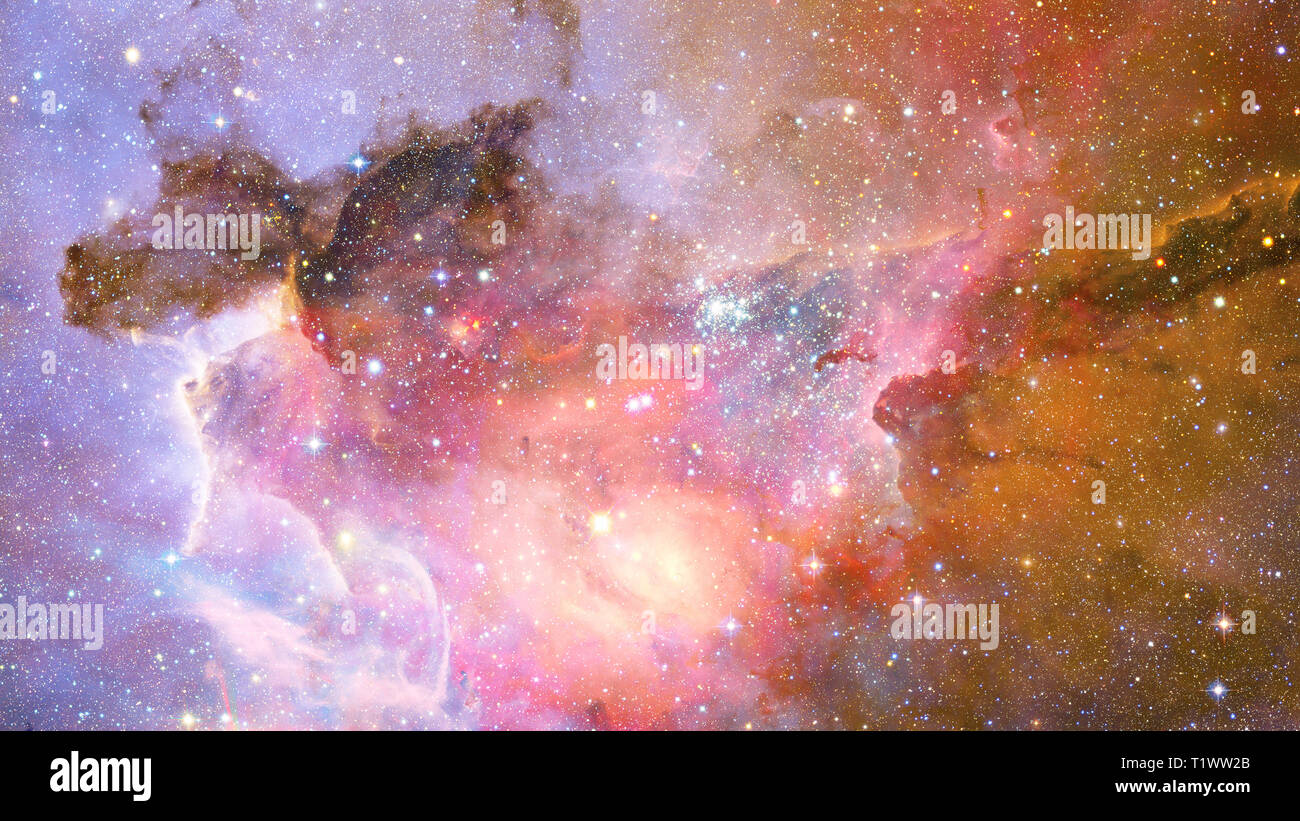 Nebula and stars in outer space. Elements of this image furnished by ...