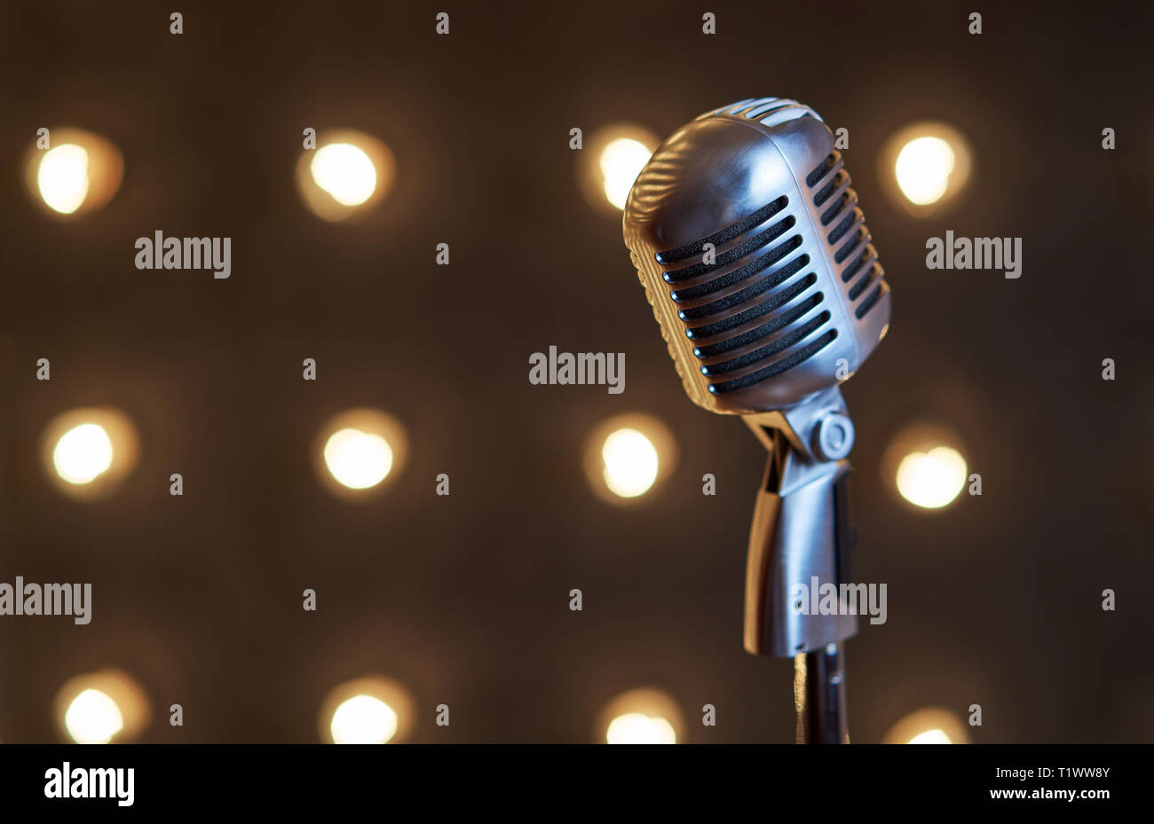 steel retro microphone Stock Photo - Alamy