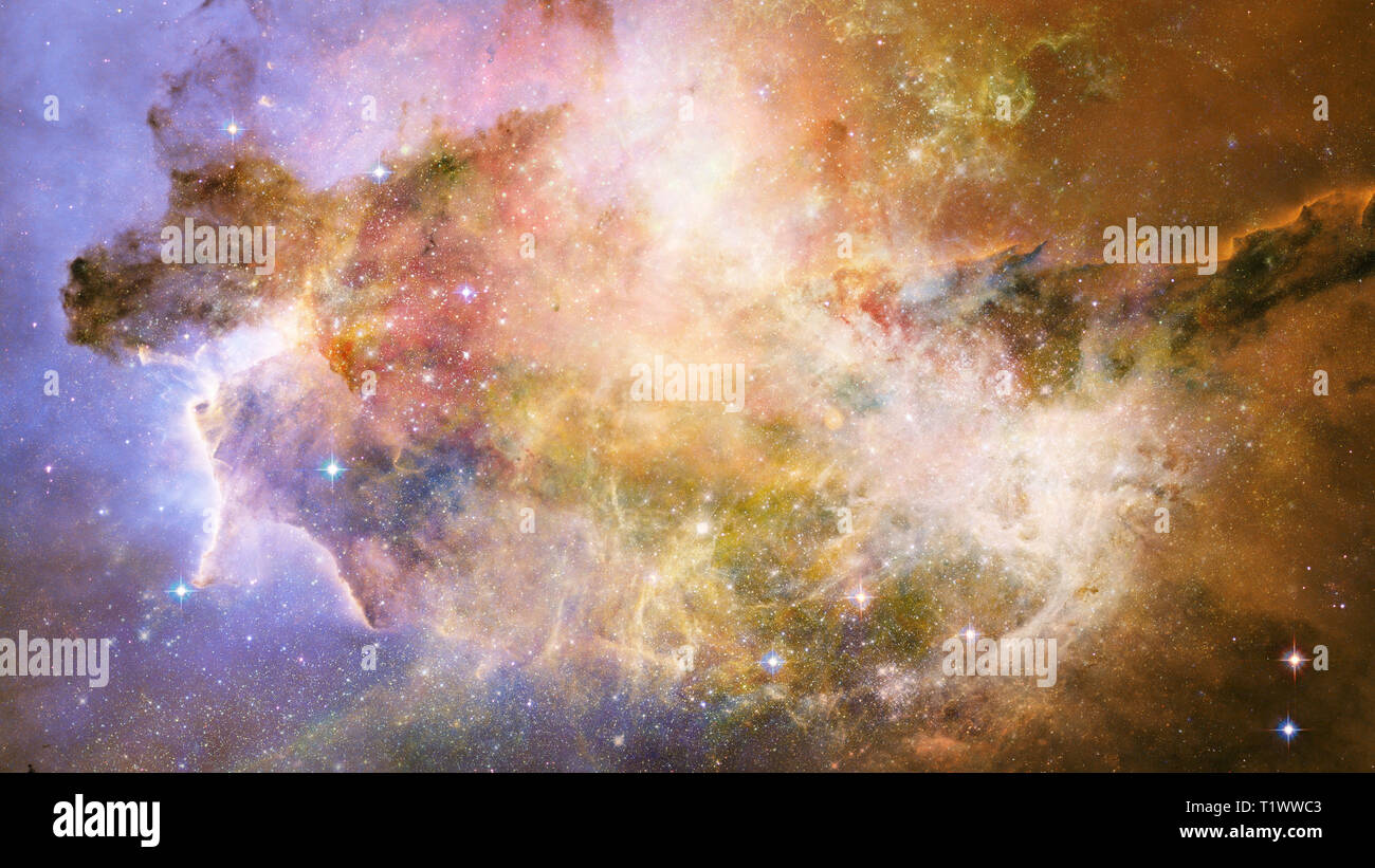 Nebula and galaxy in space. Infinity sky. Elements of this image ...