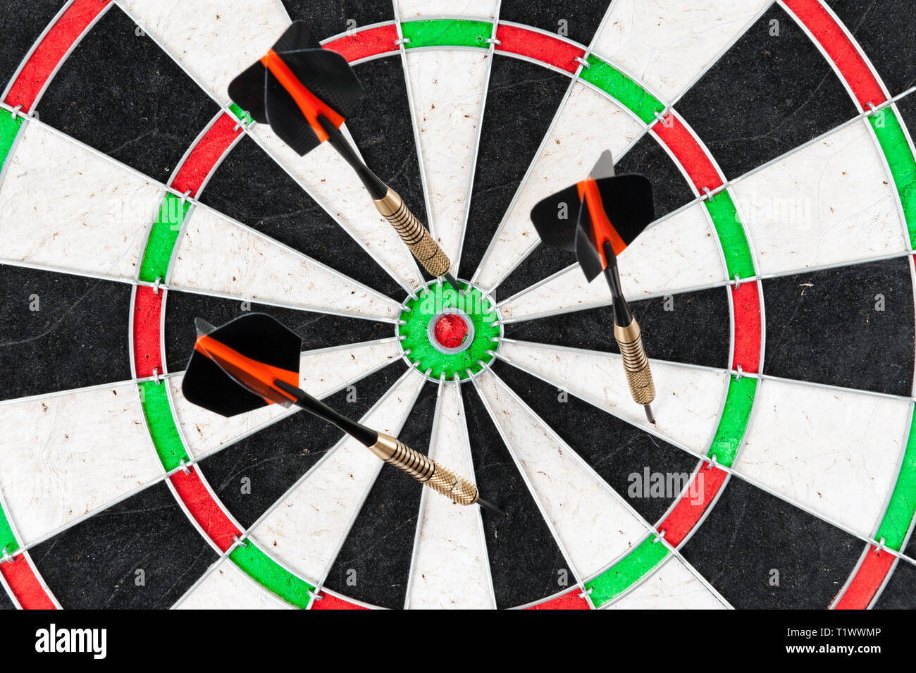 classic dartboard color target with wire separated cells Stock Photo ...