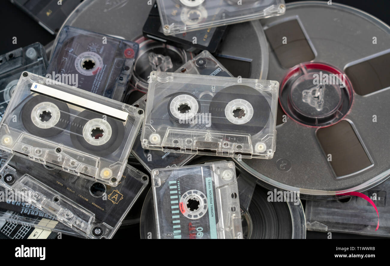 Vintage audio tape cassettes hi-res stock photography and images - Alamy