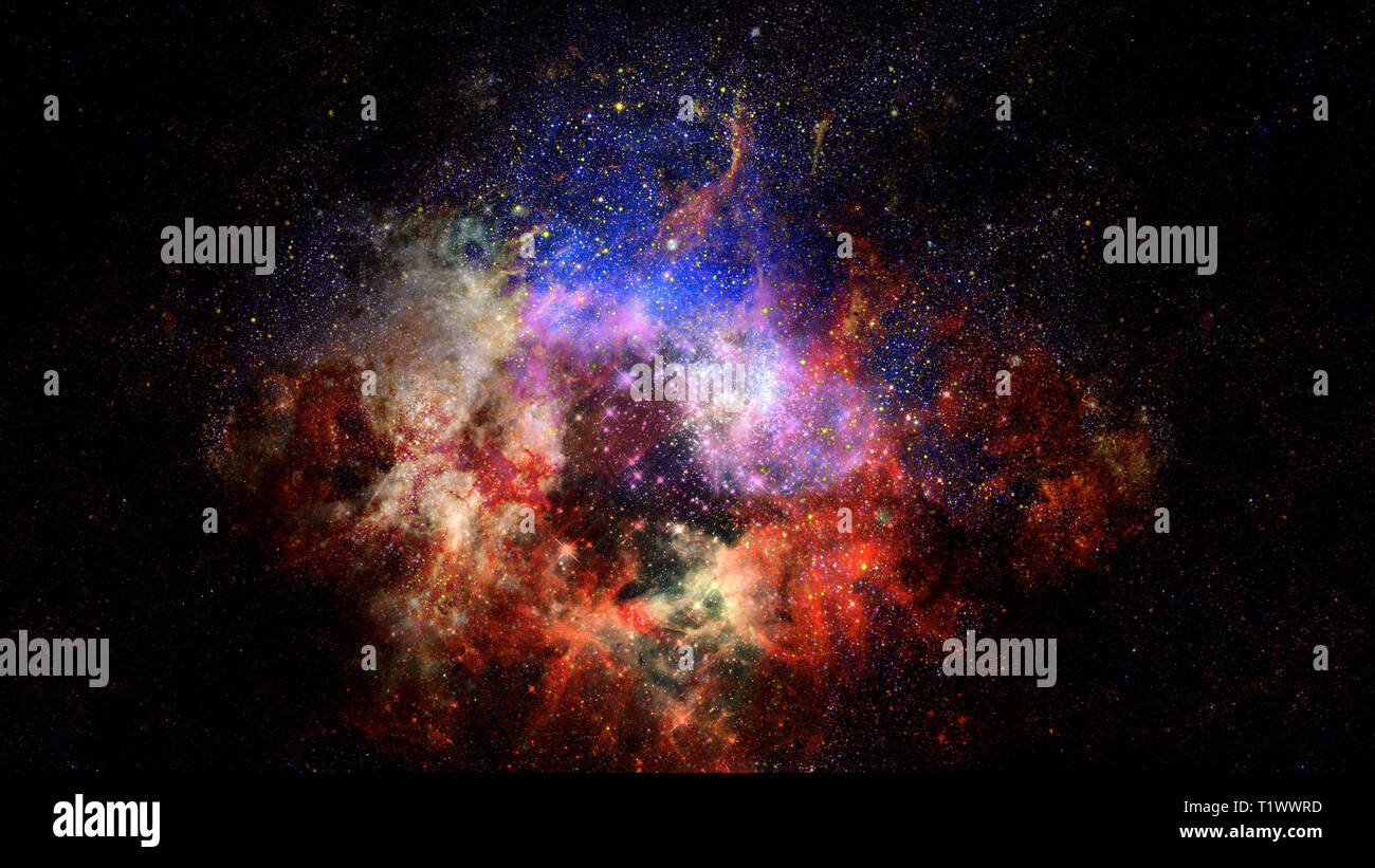 Nebula and galaxy in space. Universe with stars. Elements of this image ...