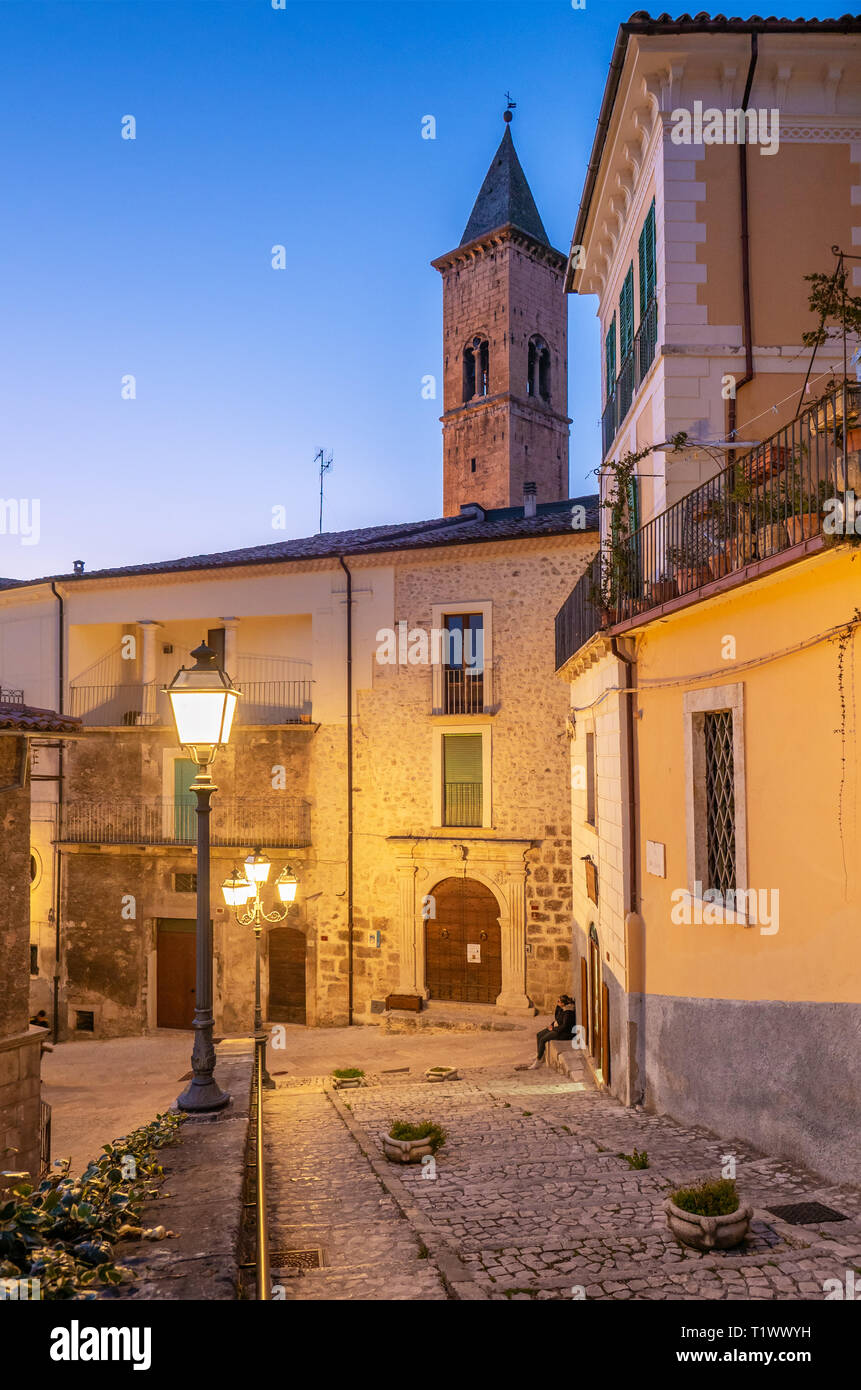 Pacentro (Italy) - A little medieval town with old towers beside ...