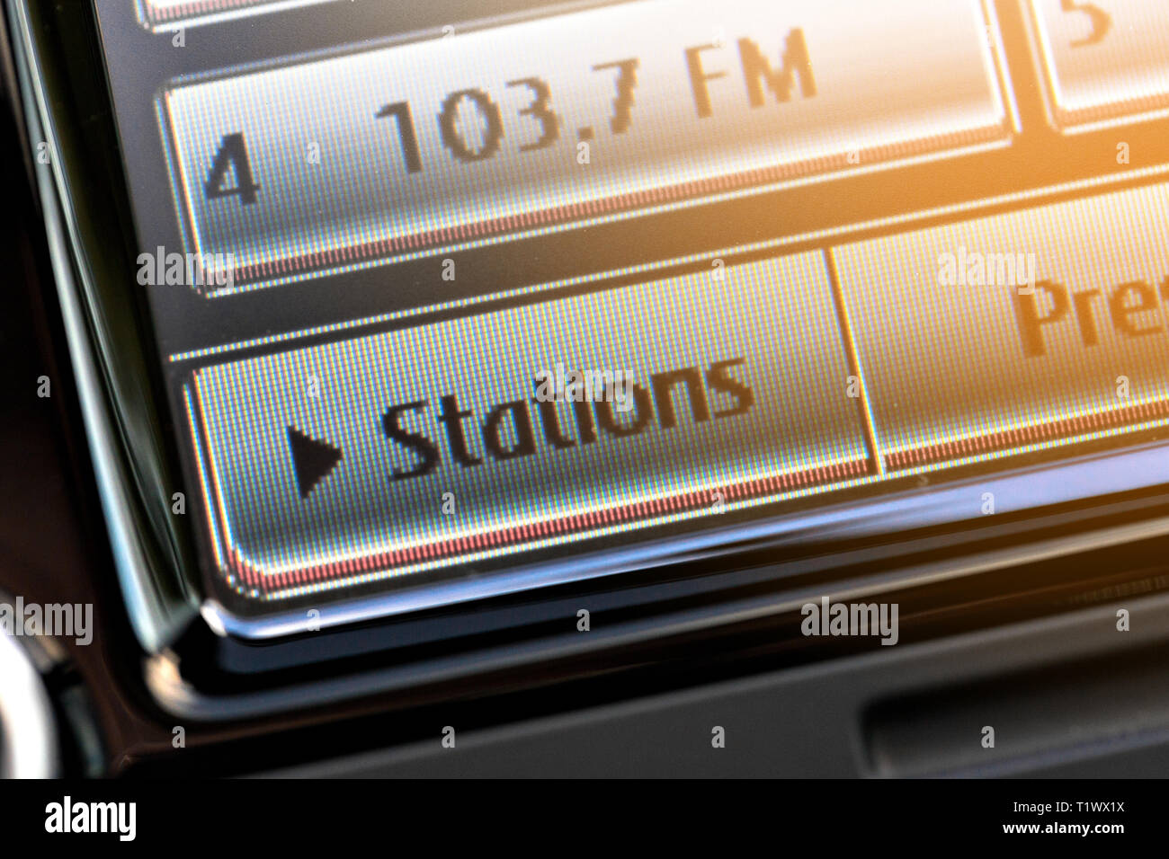 Modern luxury car dashboard with big display Stock Photo - Alamy