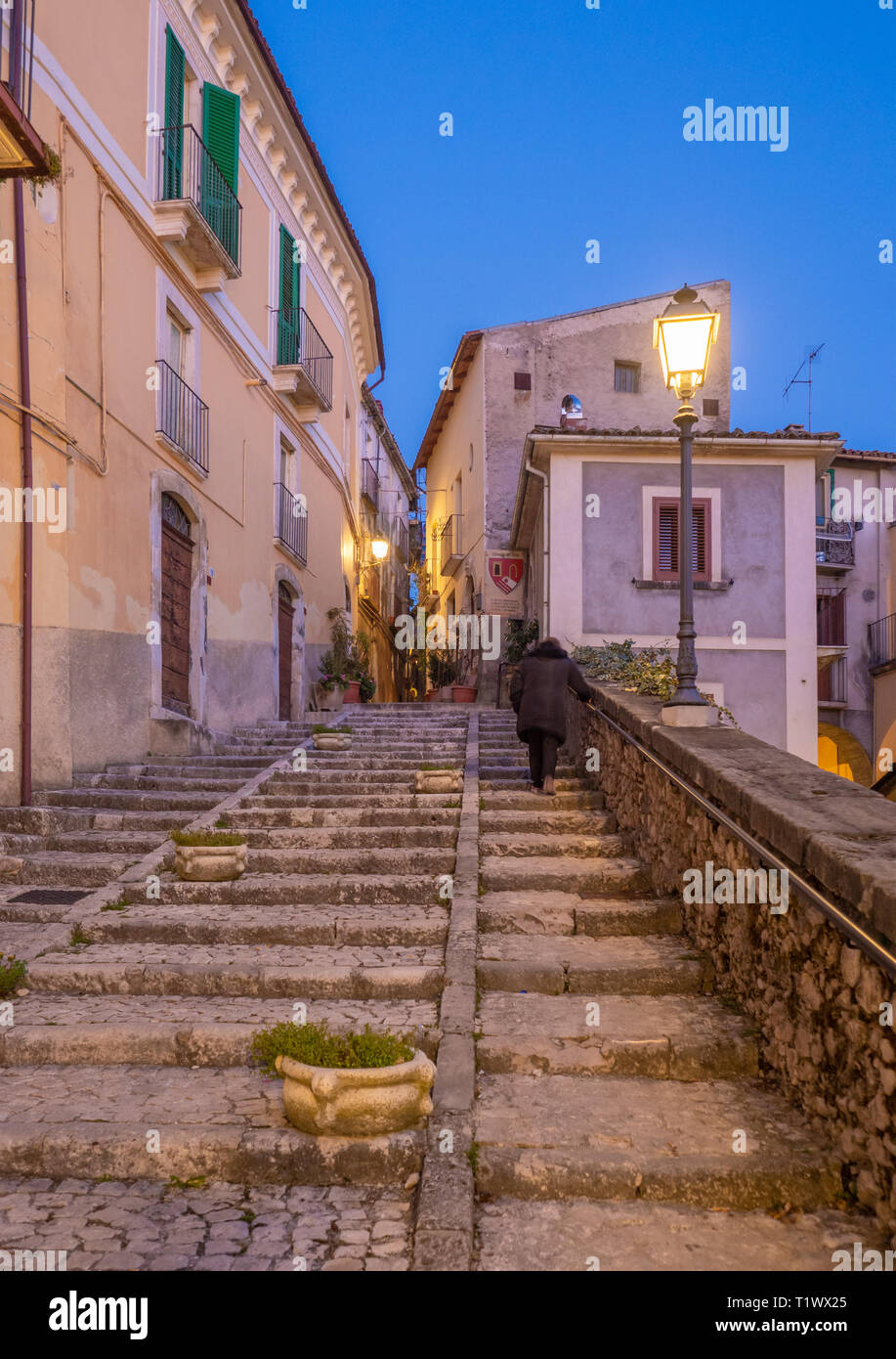 Pacentro (Italy) - A little medieval town with old towers beside ...
