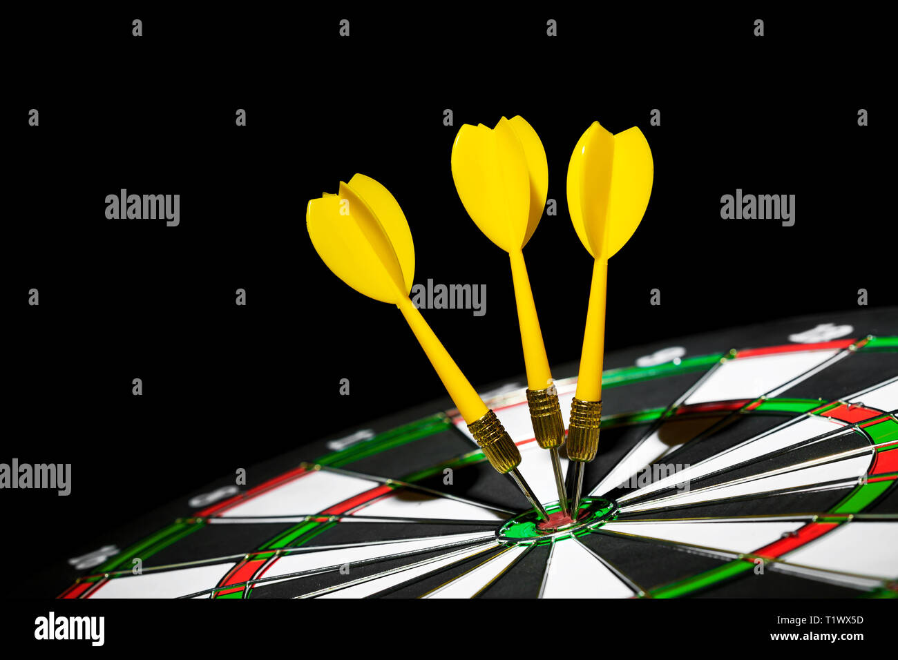 Success hitting target, aim goal achievement concept Stock Photo - Alamy
