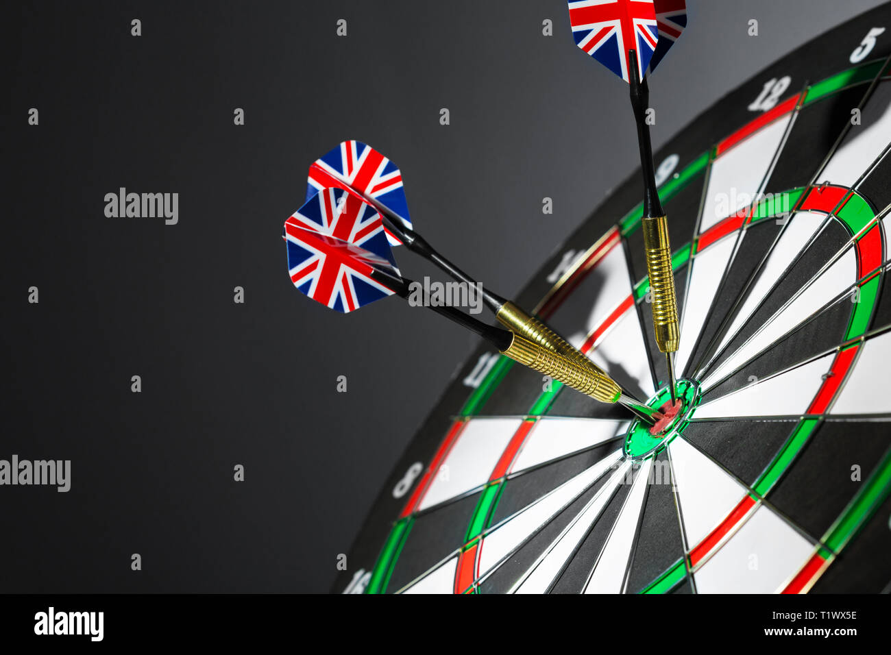 Success hitting target, aim goal achievement concept Stock Photo - Alamy