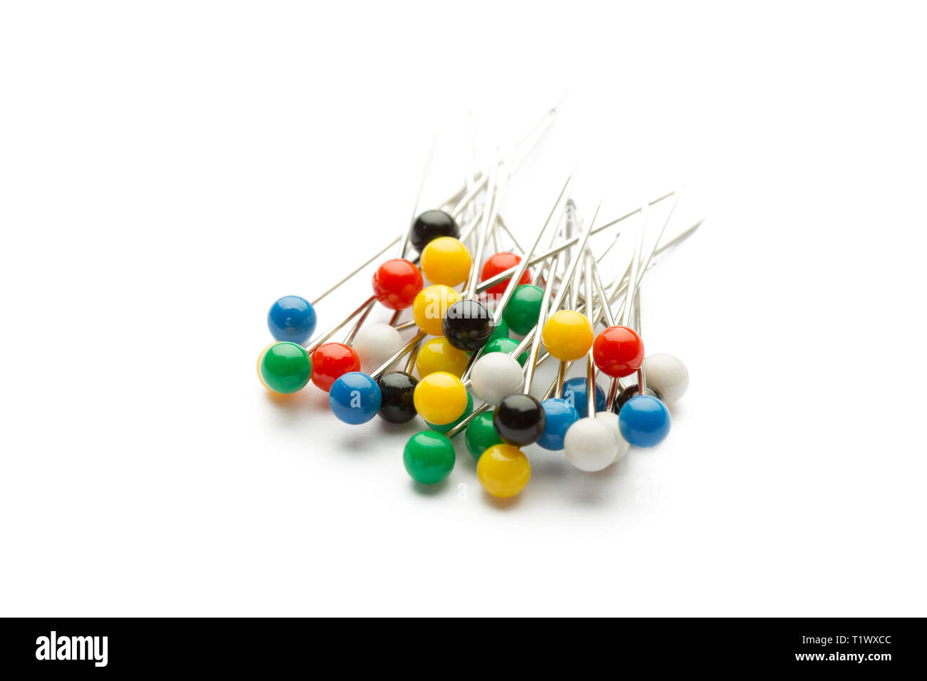 Set colorful push pins Cut Out Stock Images & Pictures - Alamy