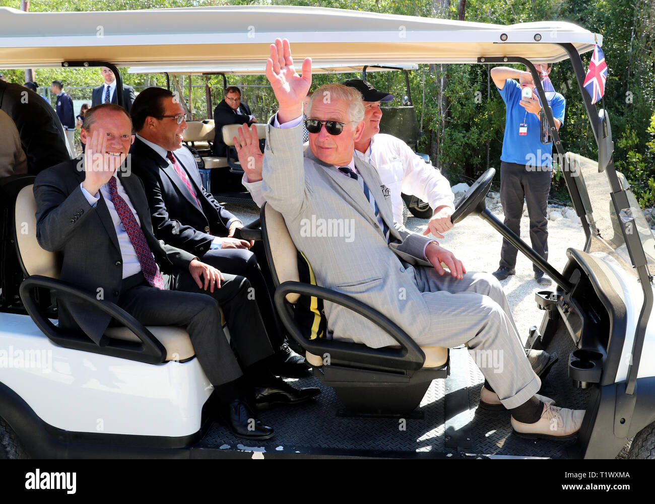 The Prince of Wales on a golf cart at the Queen Elizabeth II Royal ...