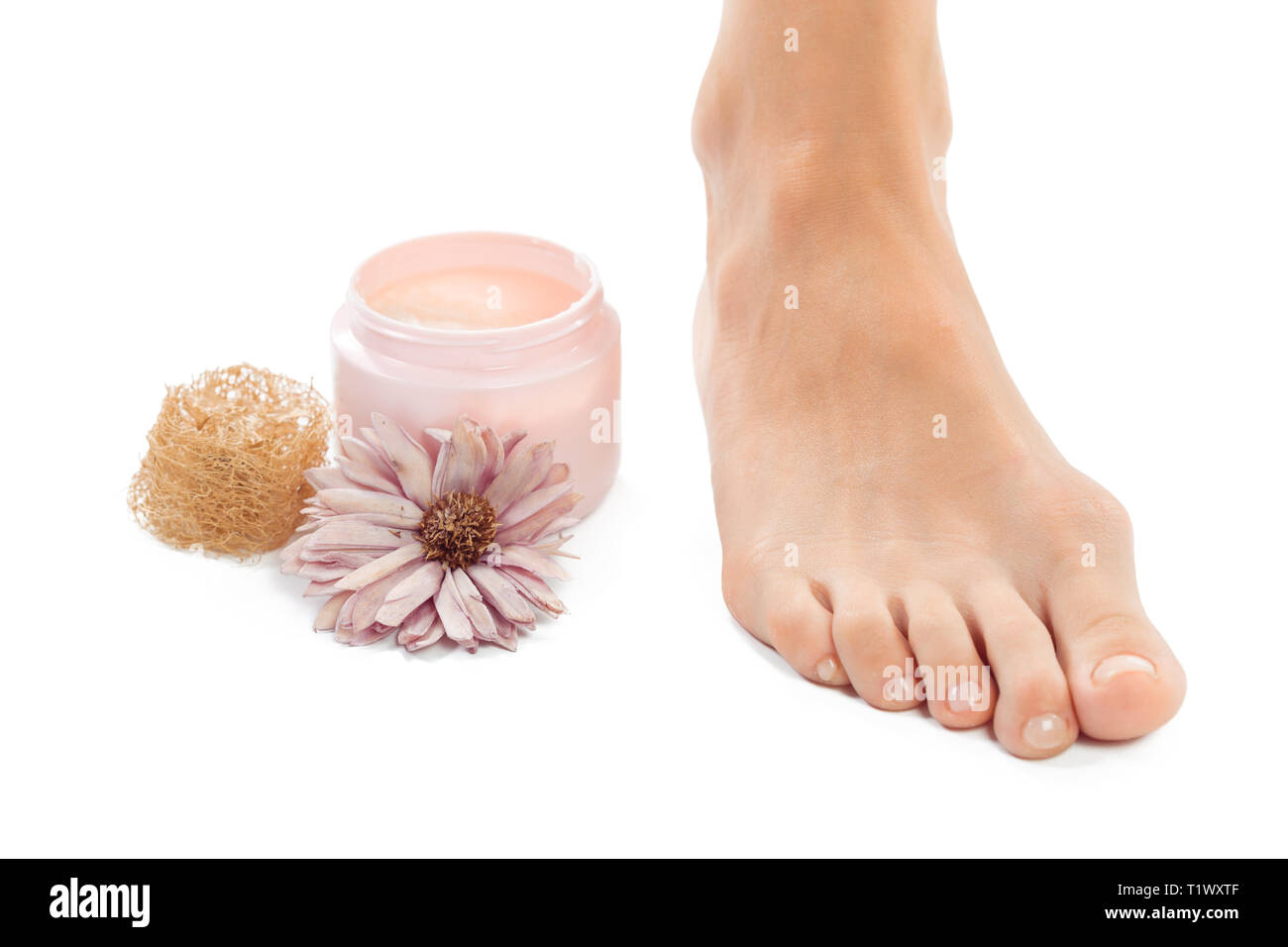 Beautiful female feet at spa salon Stock Photo - Alamy