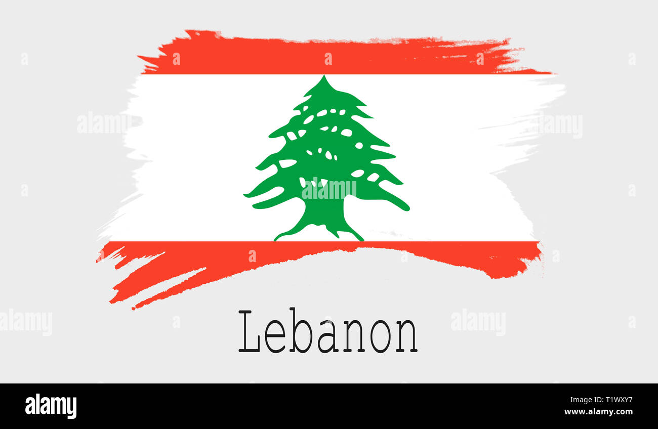 Lebanon flag on white background, 3d rendering Stock Photo - Alamy