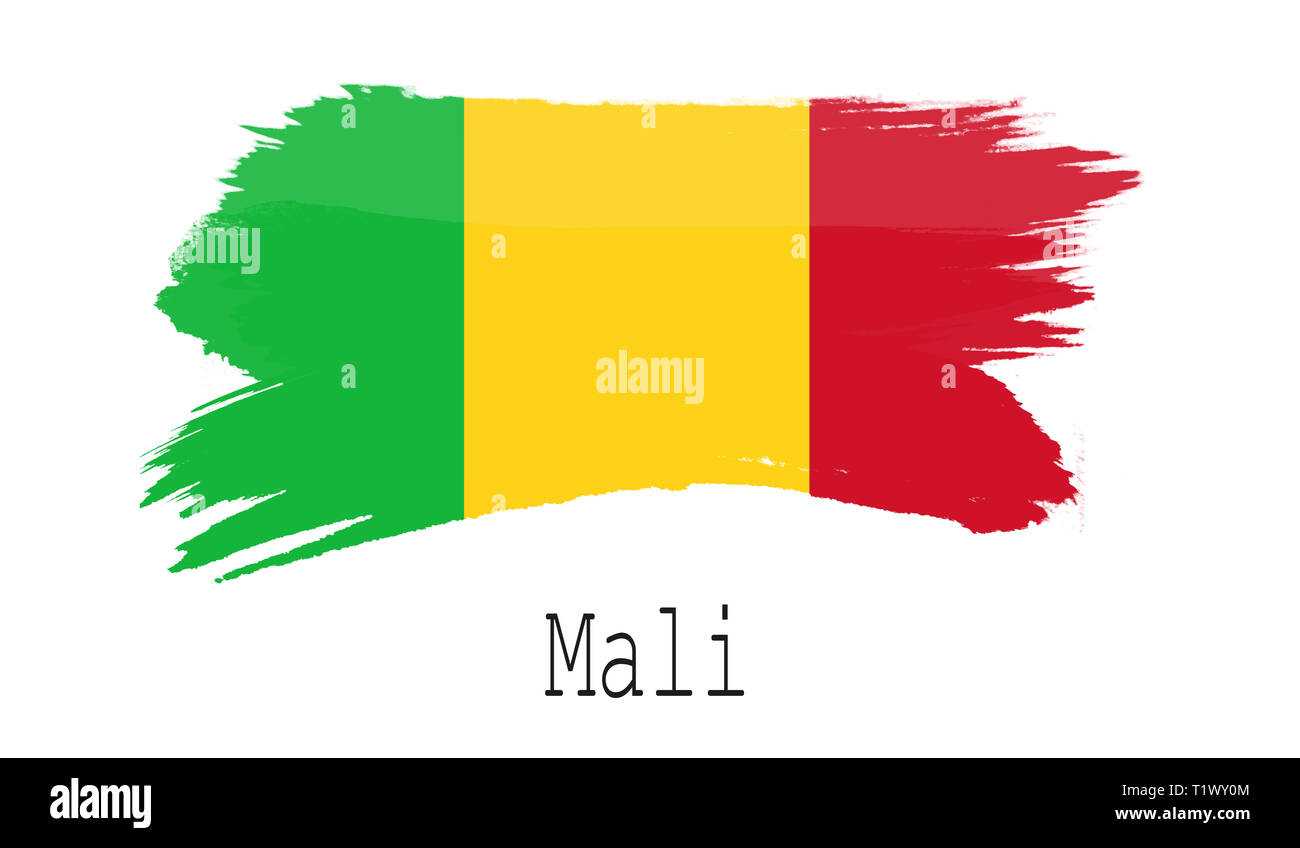 Mali flag on white background, 3d rendering Stock Photo - Alamy