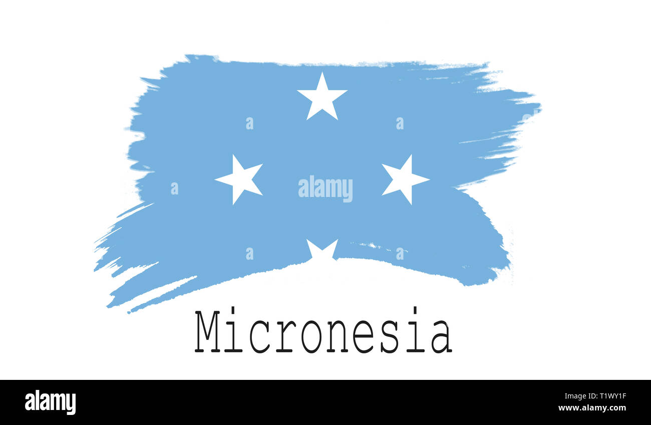 Micronesia flag on white background, 3d rendering Stock Photo - Alamy