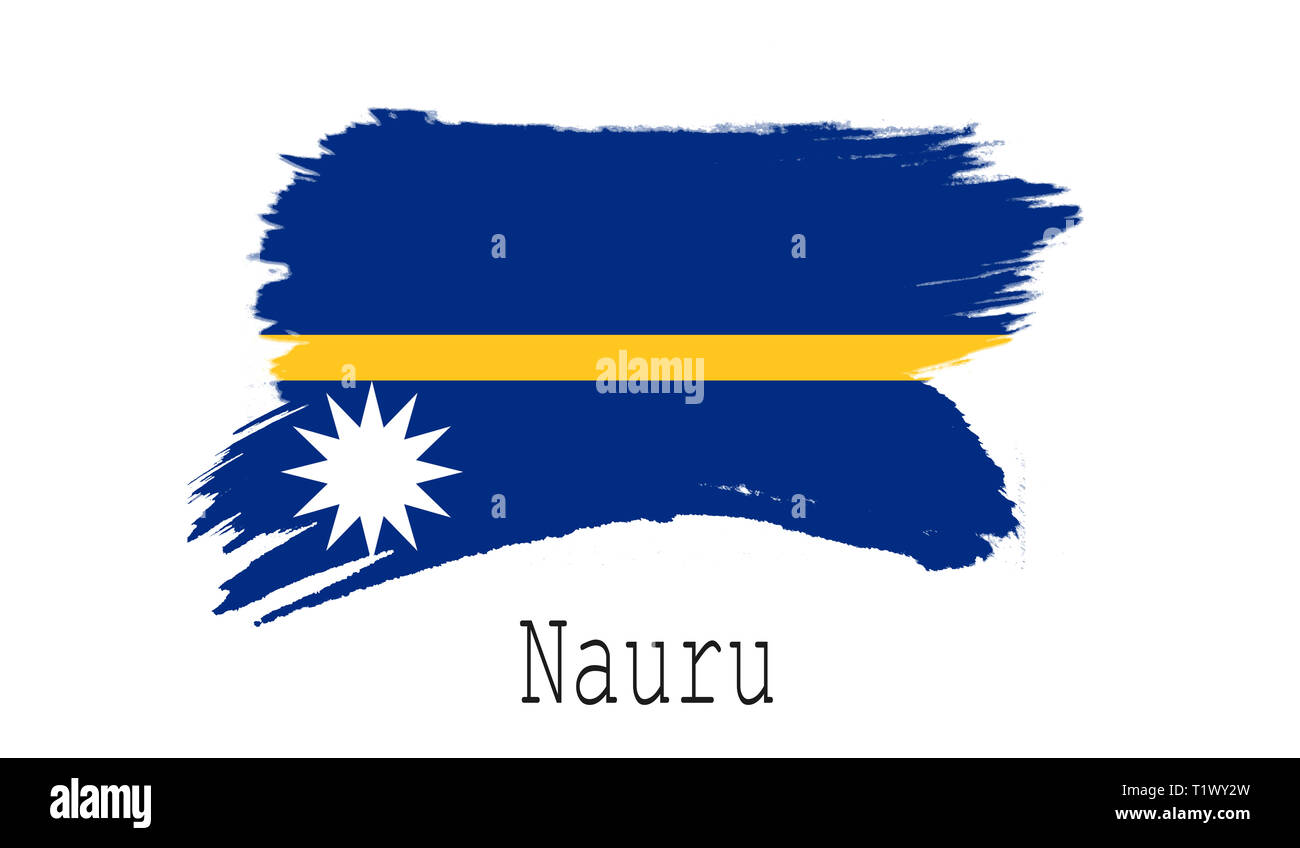 Nauru flag on white background, 3d rendering Stock Photo - Alamy