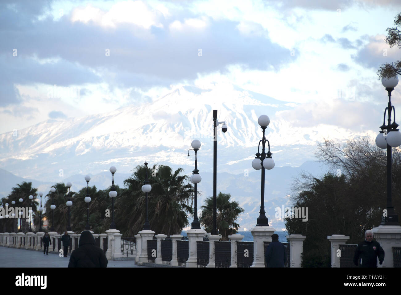 Reggio Calabria seafront - Etna background Credit Giuseppe Andidero ...