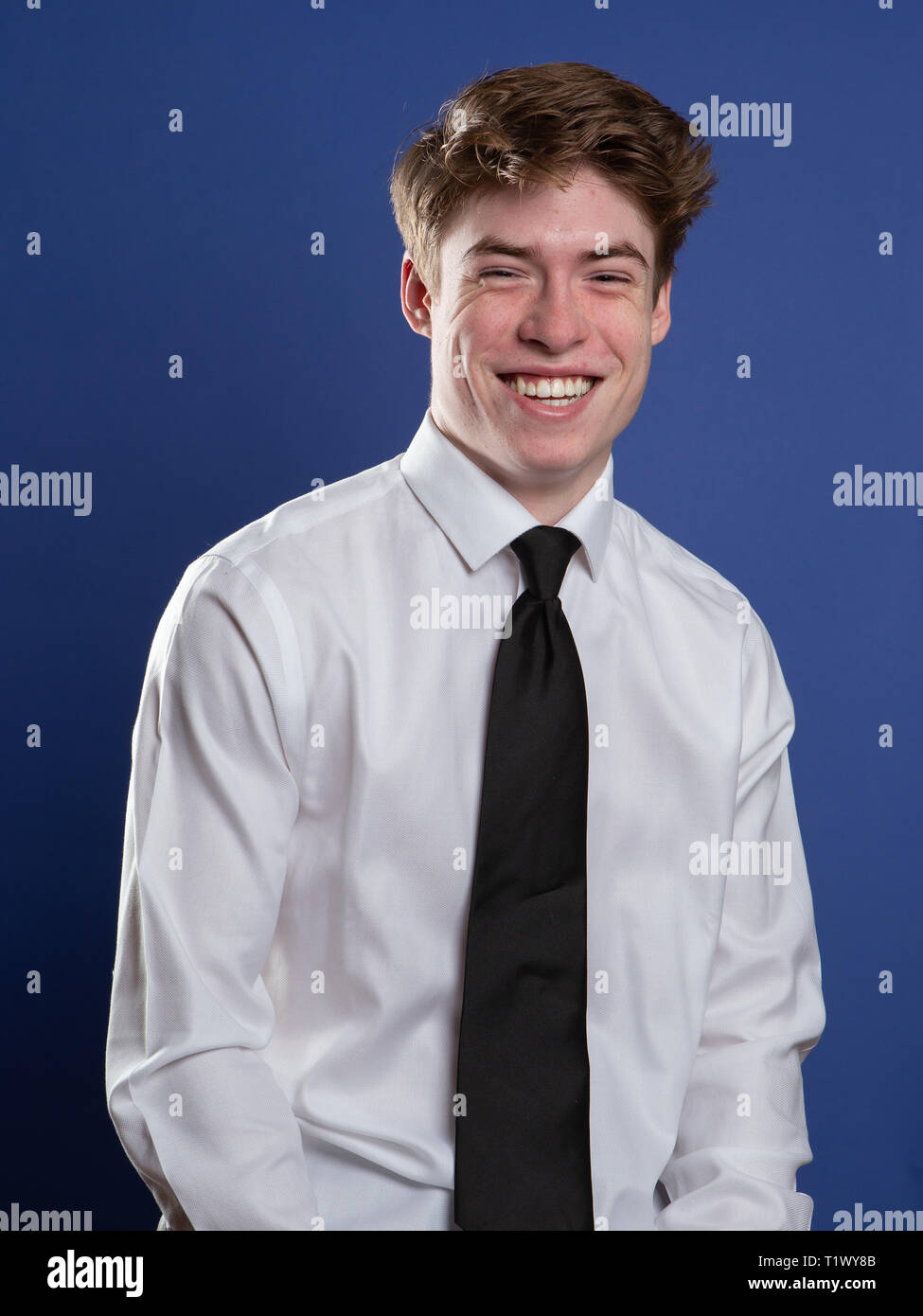 Teen boy wearing tie hi-res stock photography and images - Alamy