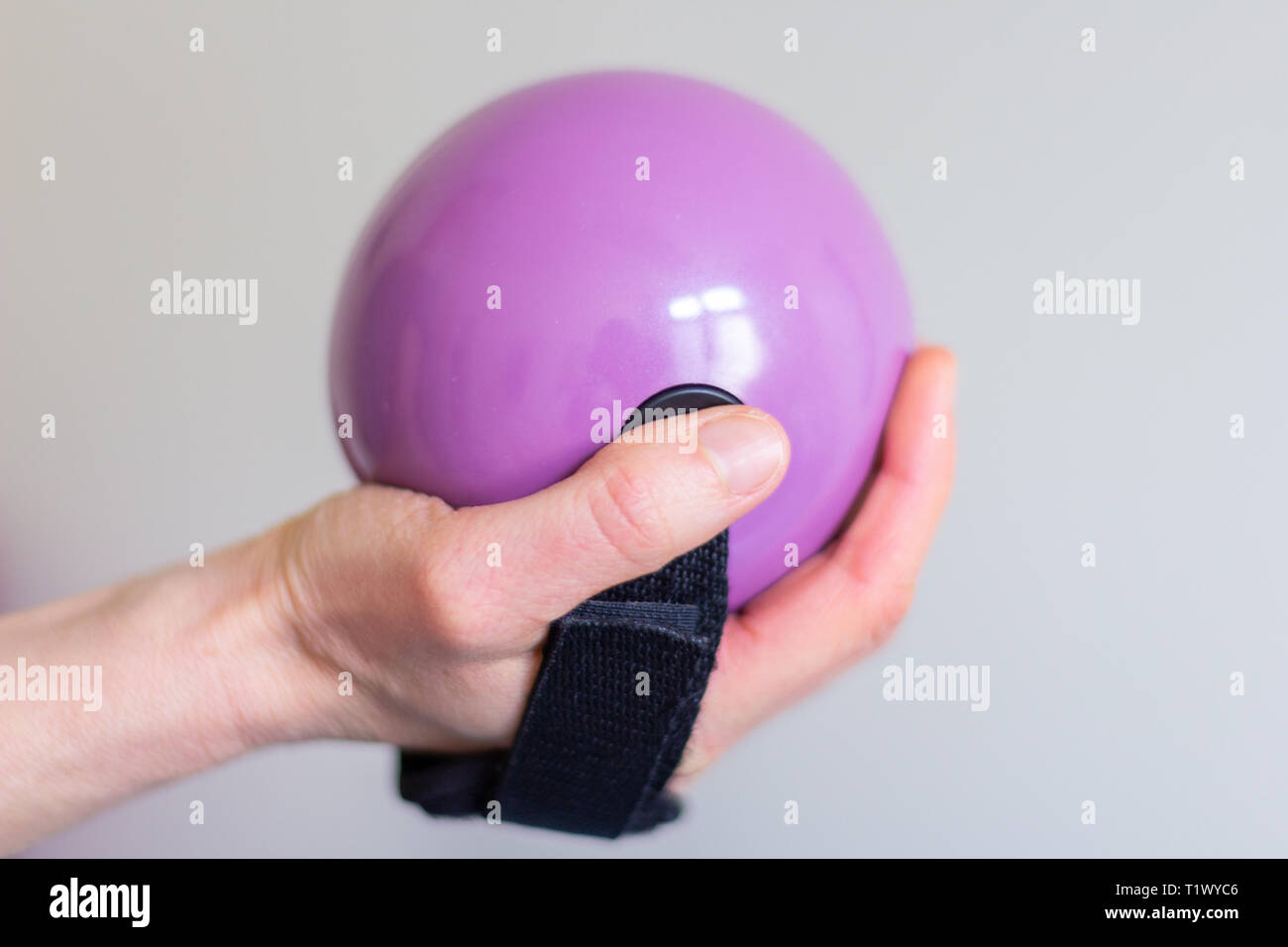Colorful gymnastics material for exercises at the physiotherapist Stock ...