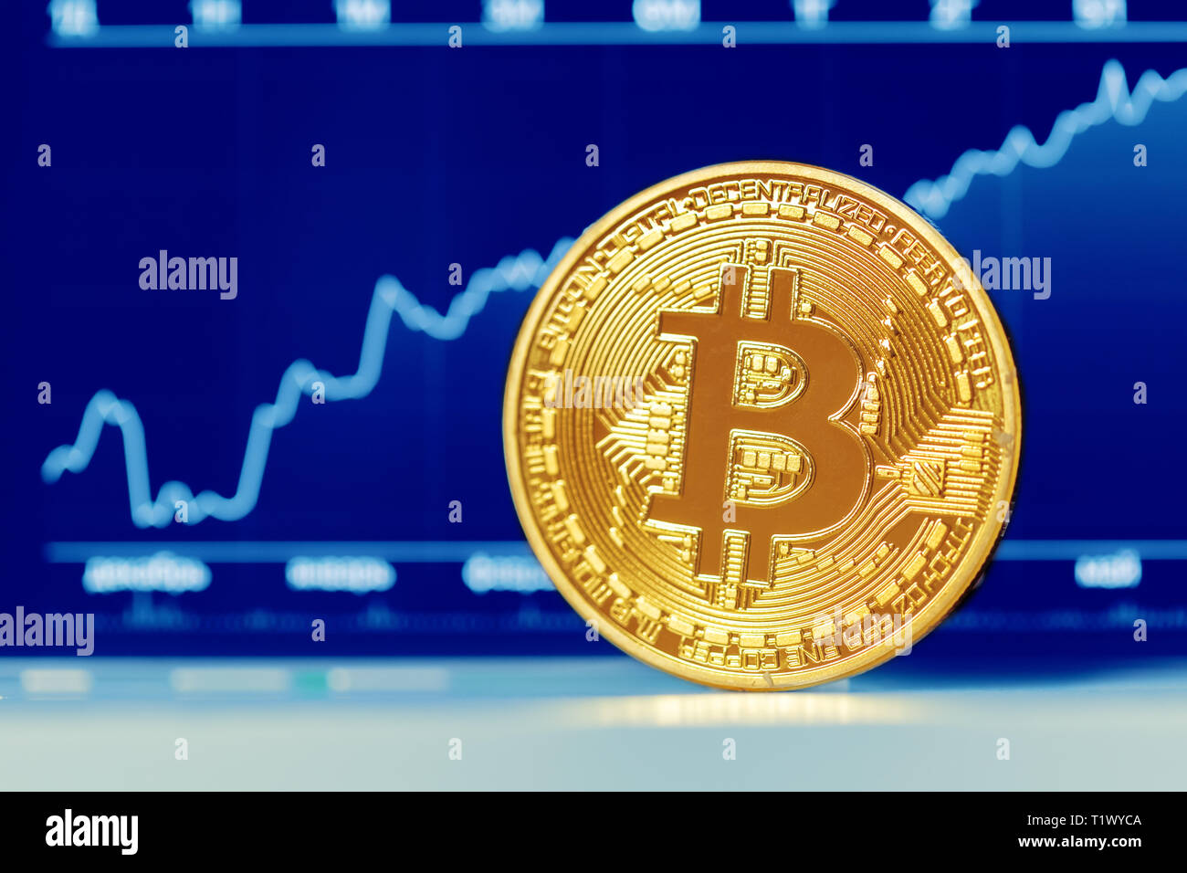 bitcoin crypto currency diagram Stock Photo - Alamy