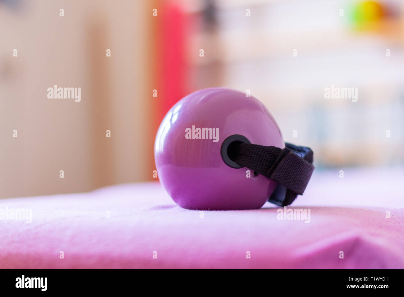 Colorful gymnastics material for exercises at the physiotherapist Stock ...