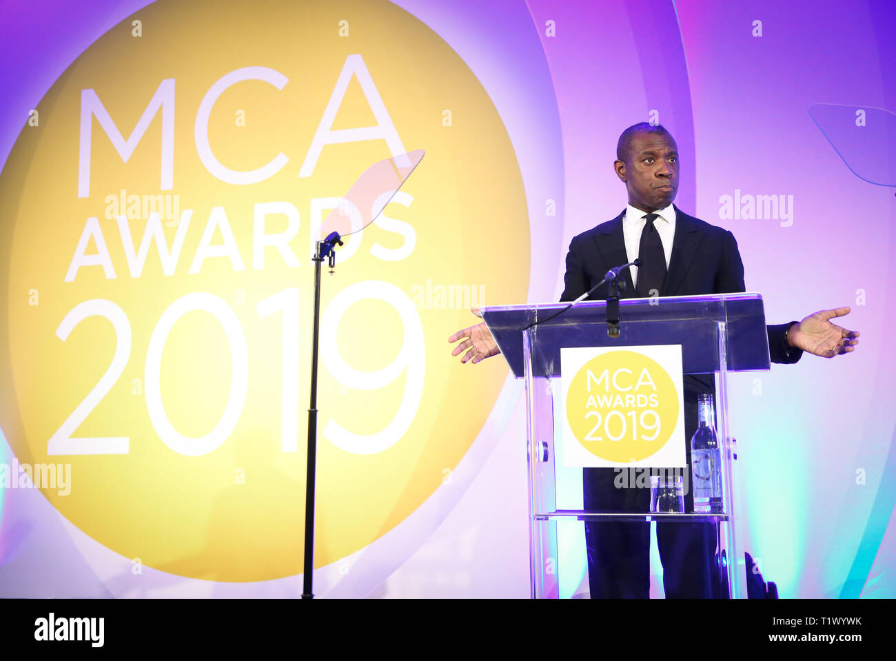 EDITORIAL USE ONLY Newsreader Clive Myrie hosts the Management ...