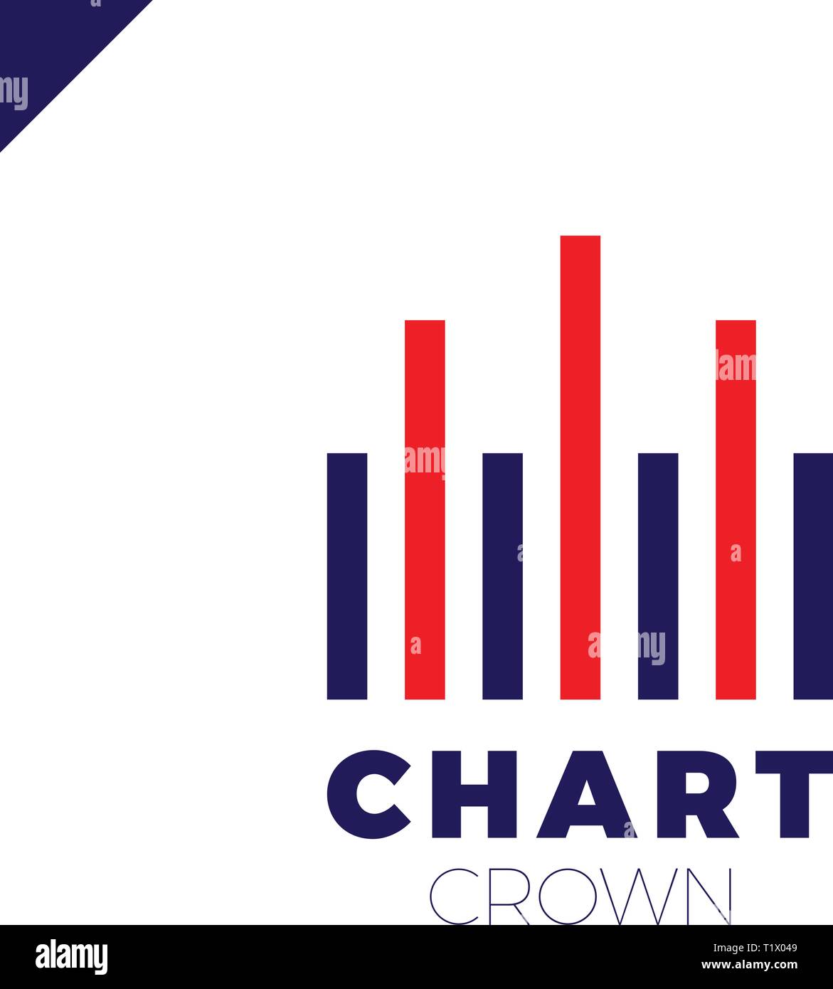 Chart Crown. Infographic rate. Chart or rate icon logotype. Growing ...