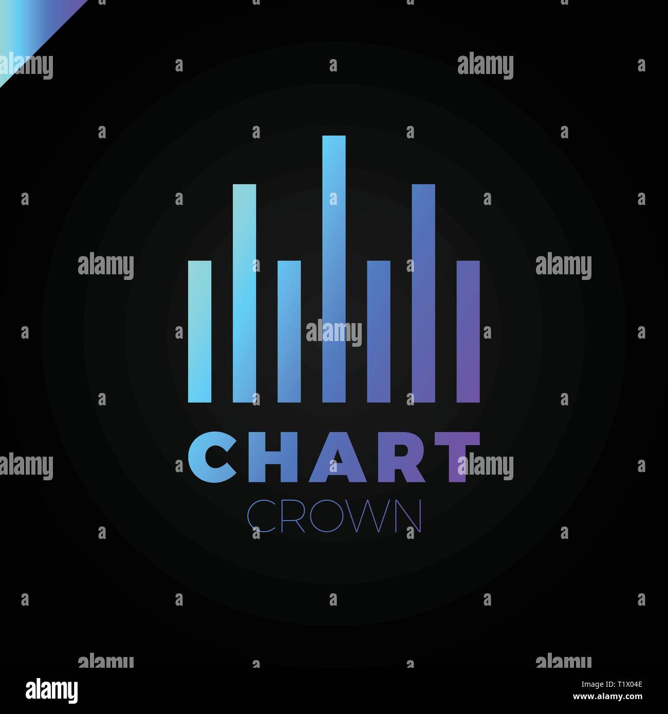 Chart Crown. Infographic rate. Chart or rate icon logotype. Growing ...
