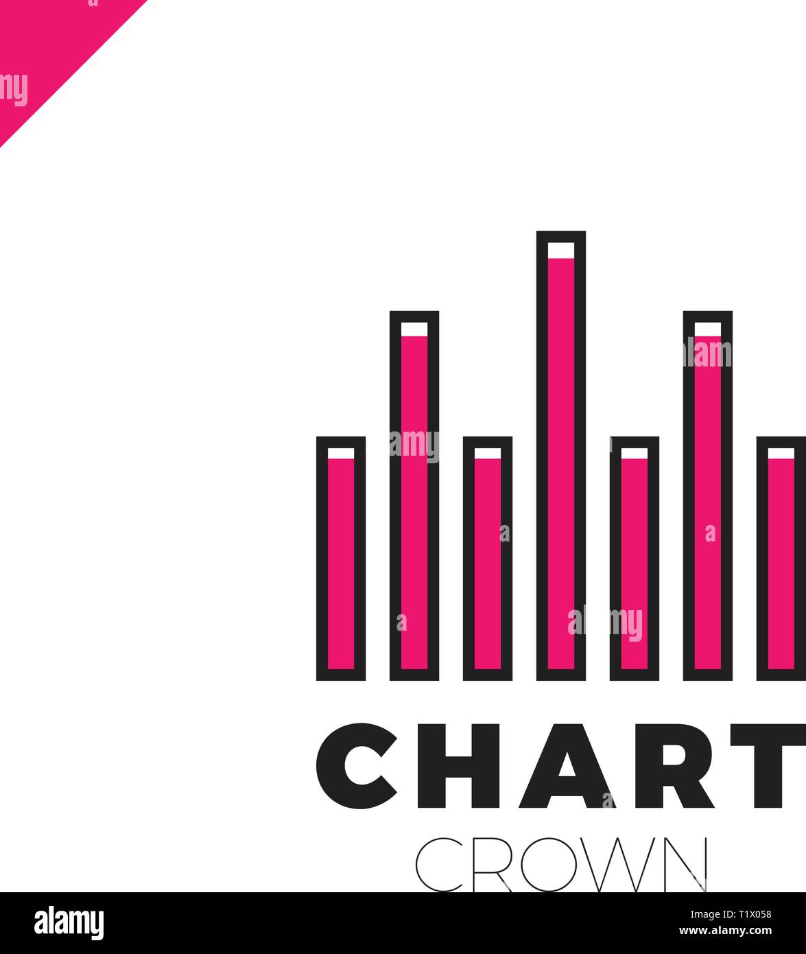 Chart Crown. Infographic rate. Chart or rate icon logotype. Growing ...