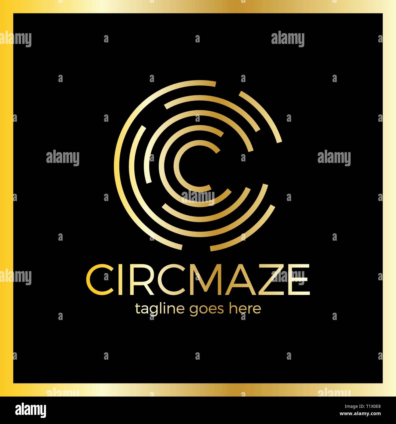 Circle Maze Logotype - Letter C logo Stock Vector Image & Art - Alamy