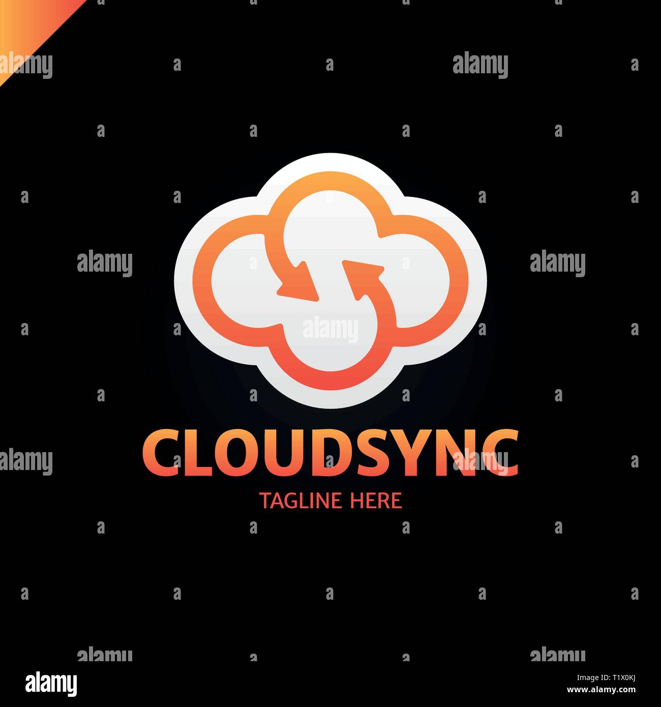 Infinity cloud logotype design vector. Cloud letter s icon template ...