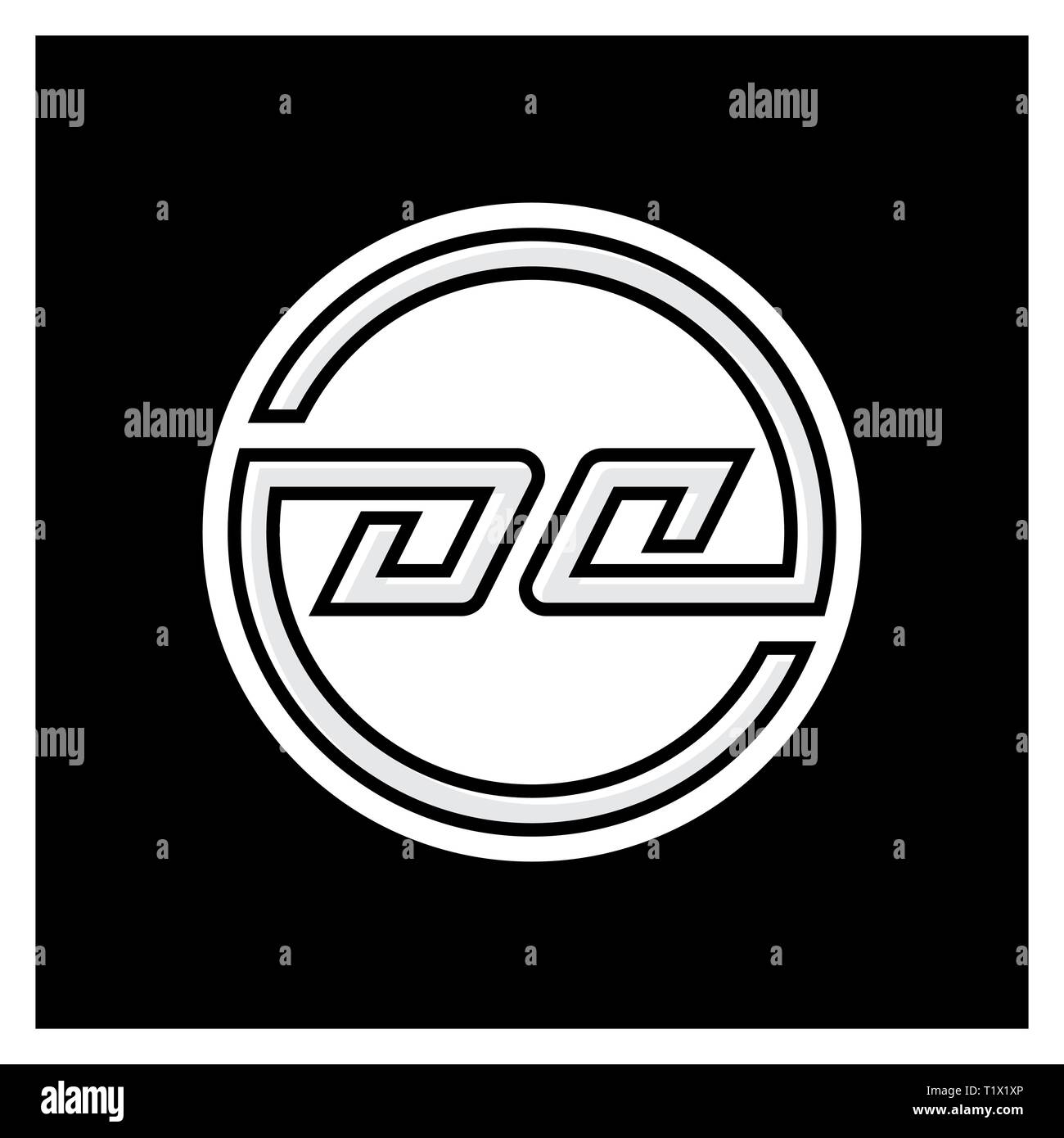 Circle DA company linked letter logotype luxury, royal metal gold Stock ...