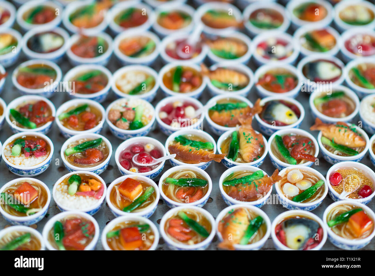 Variety of traditional chinese food Magnets. Colorful chinese souvenirs ...