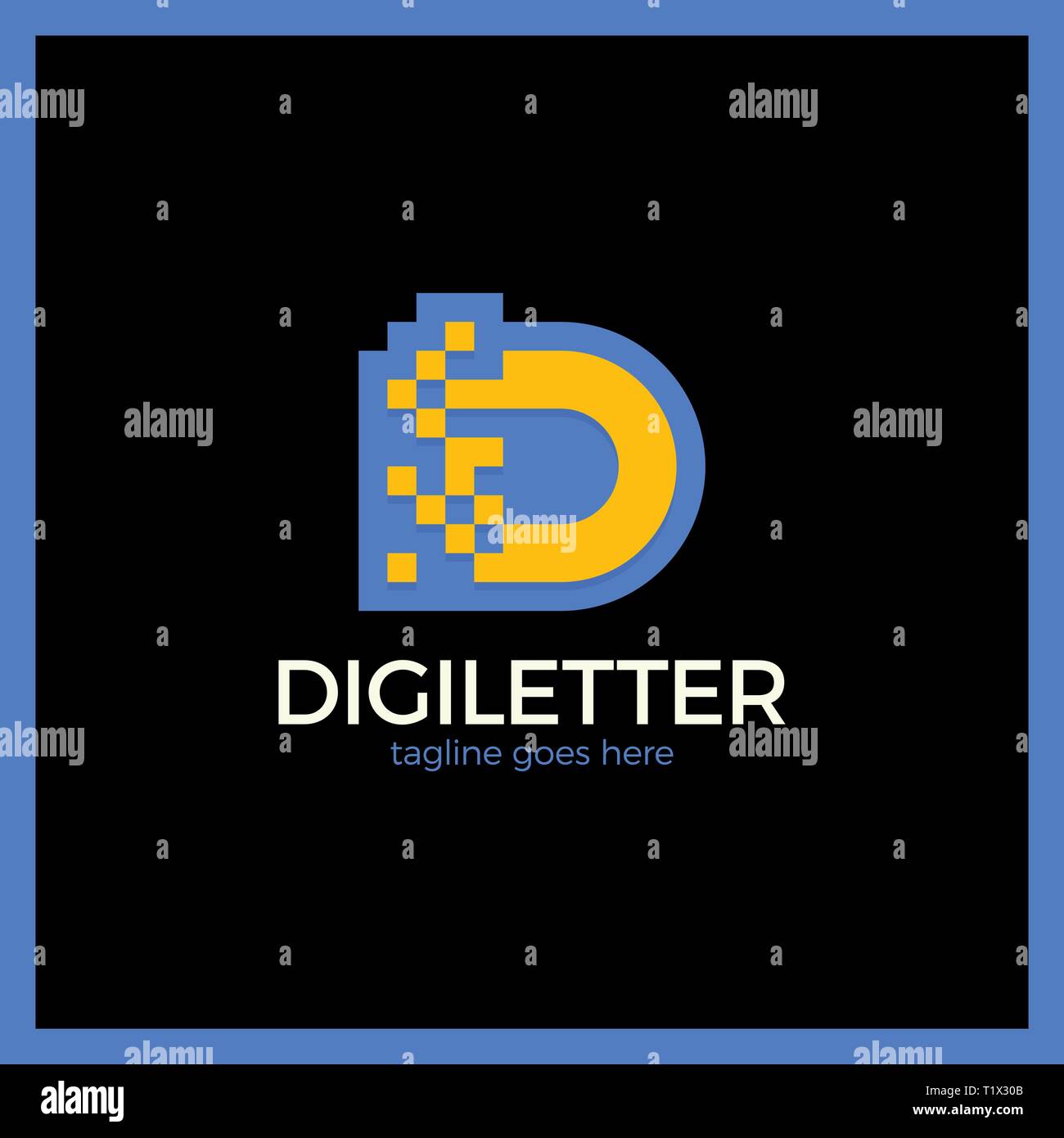 Business corporate letter D logo design vector. digital letter icon for ...