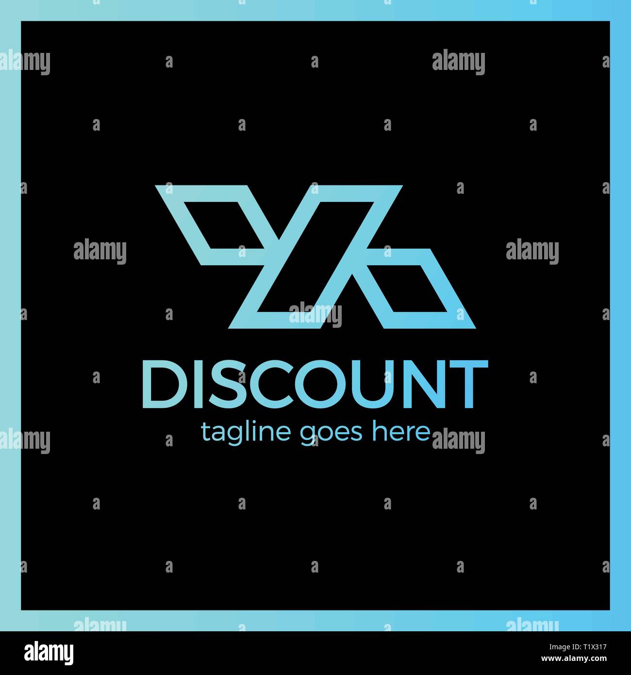Line discount design of the percentage sign logo Stock Vector Image ...