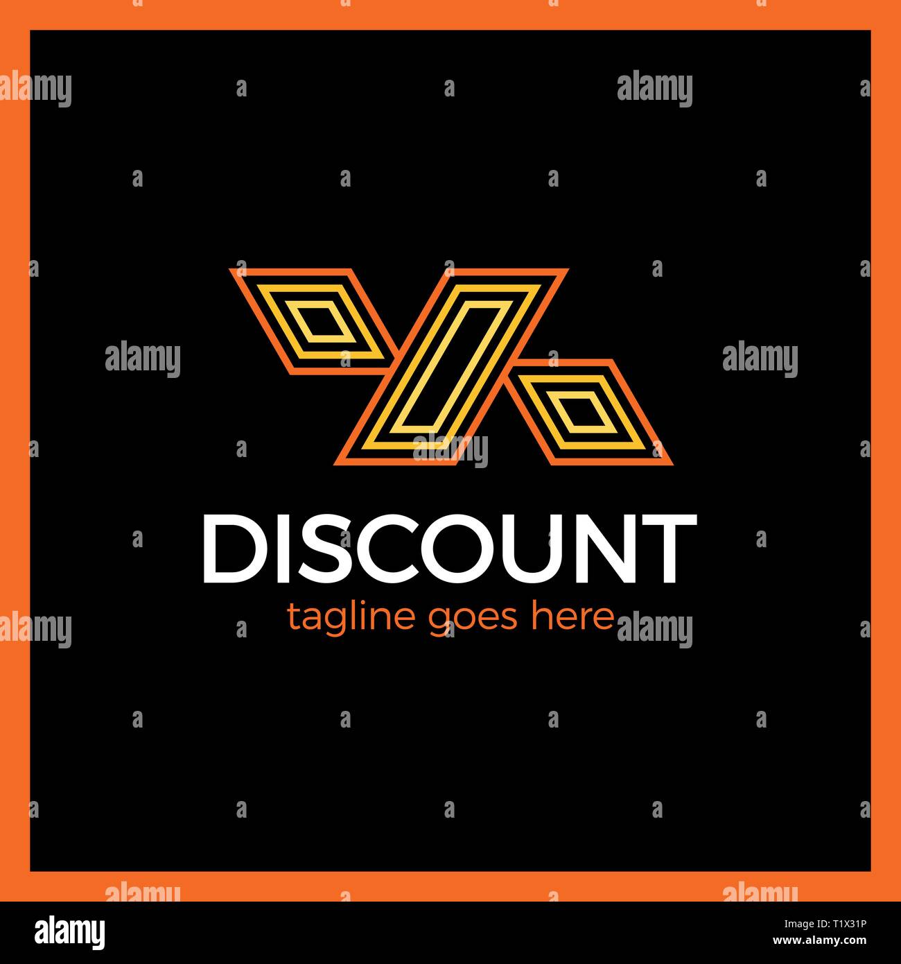 Line discount design of the percentage sign logo Stock Vector Image ...