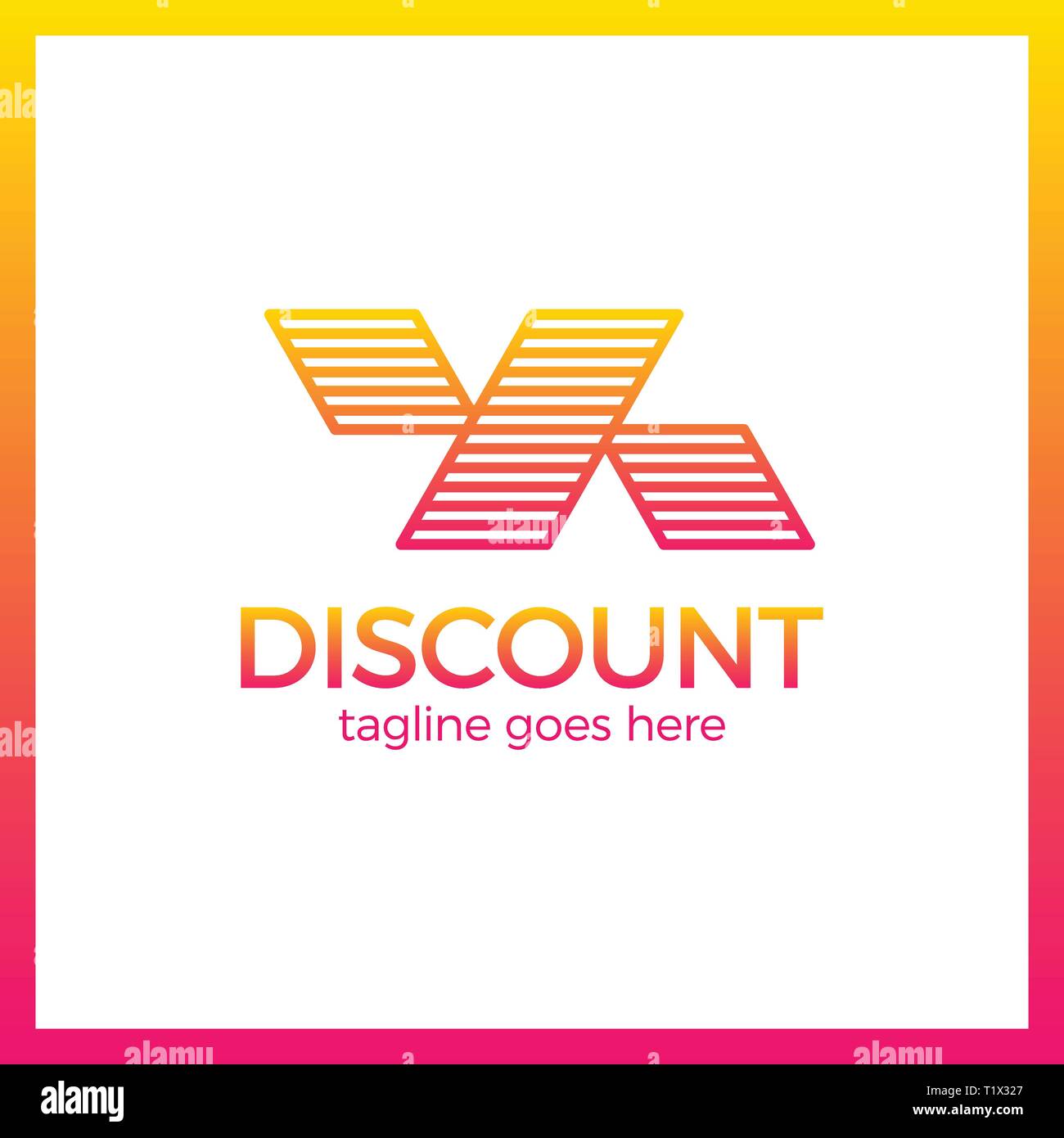 Line discount design of the percentage sign logo Stock Vector Image ...